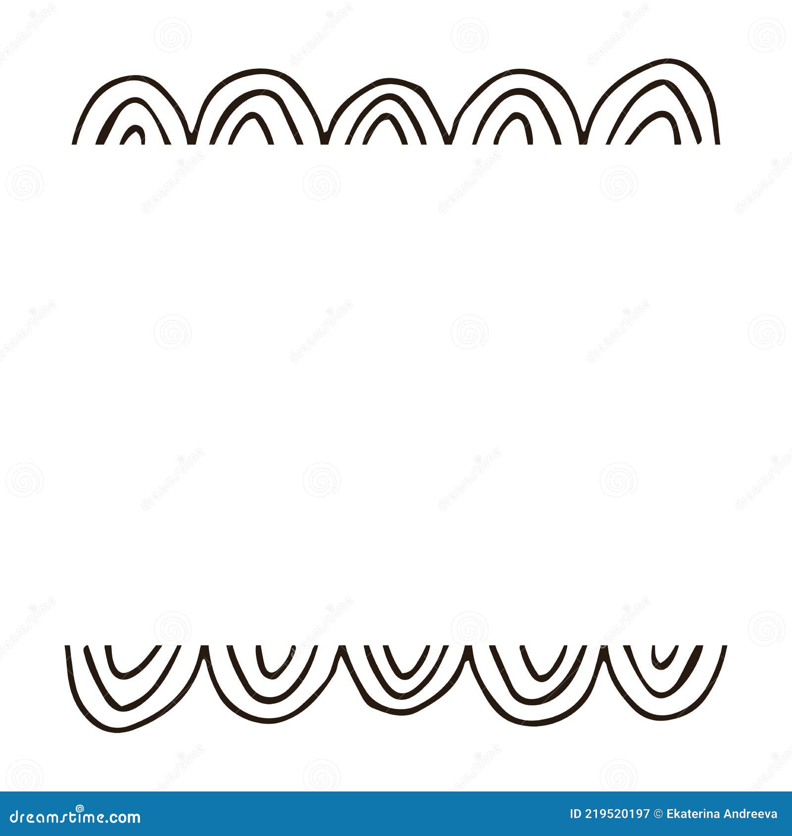 Hand Drawn Scandinavian Frame Stock Vector - Illustration of element ...