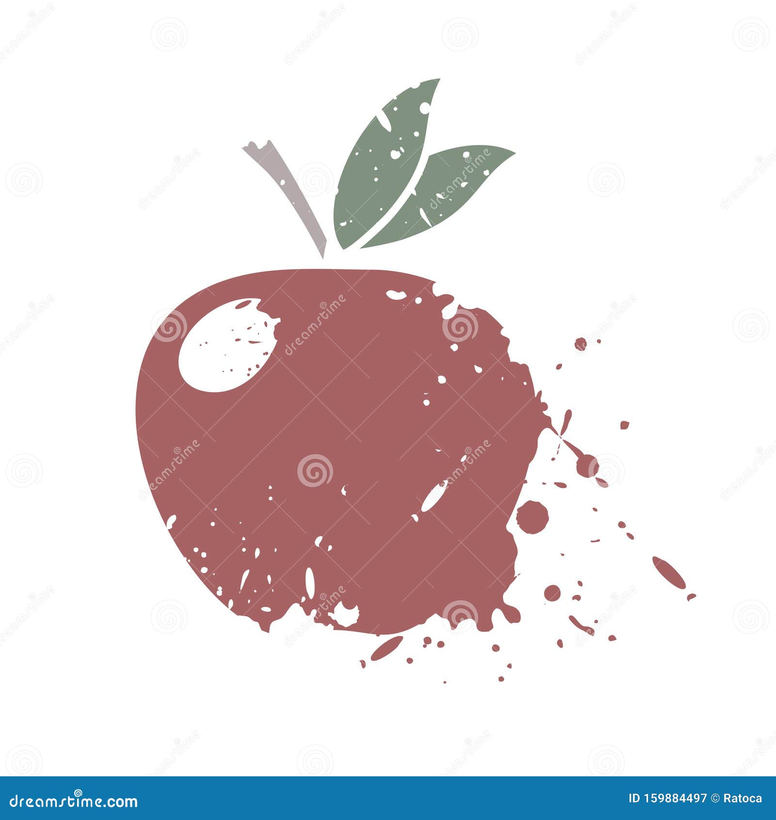 Art ink apple draw stock vector. Illustration of diet - 159884497