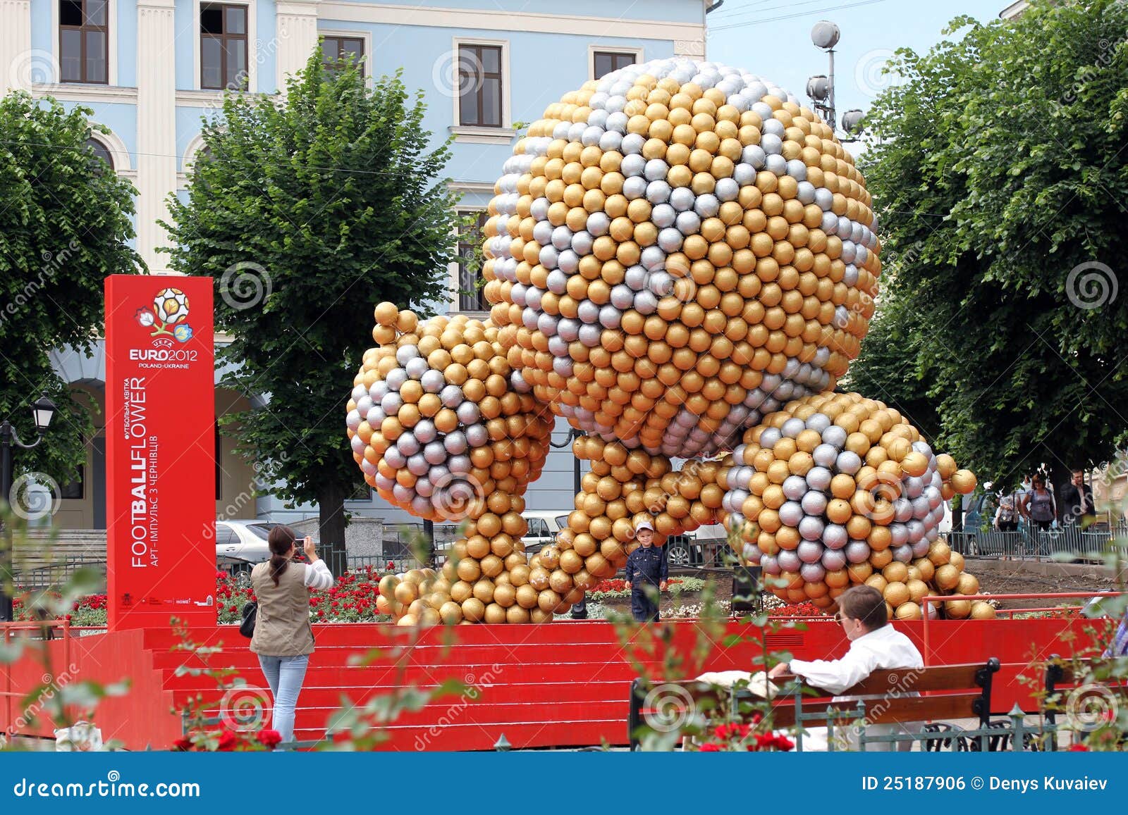 Art Installation of the Soccer Balls Editorial Photo - Image of ...