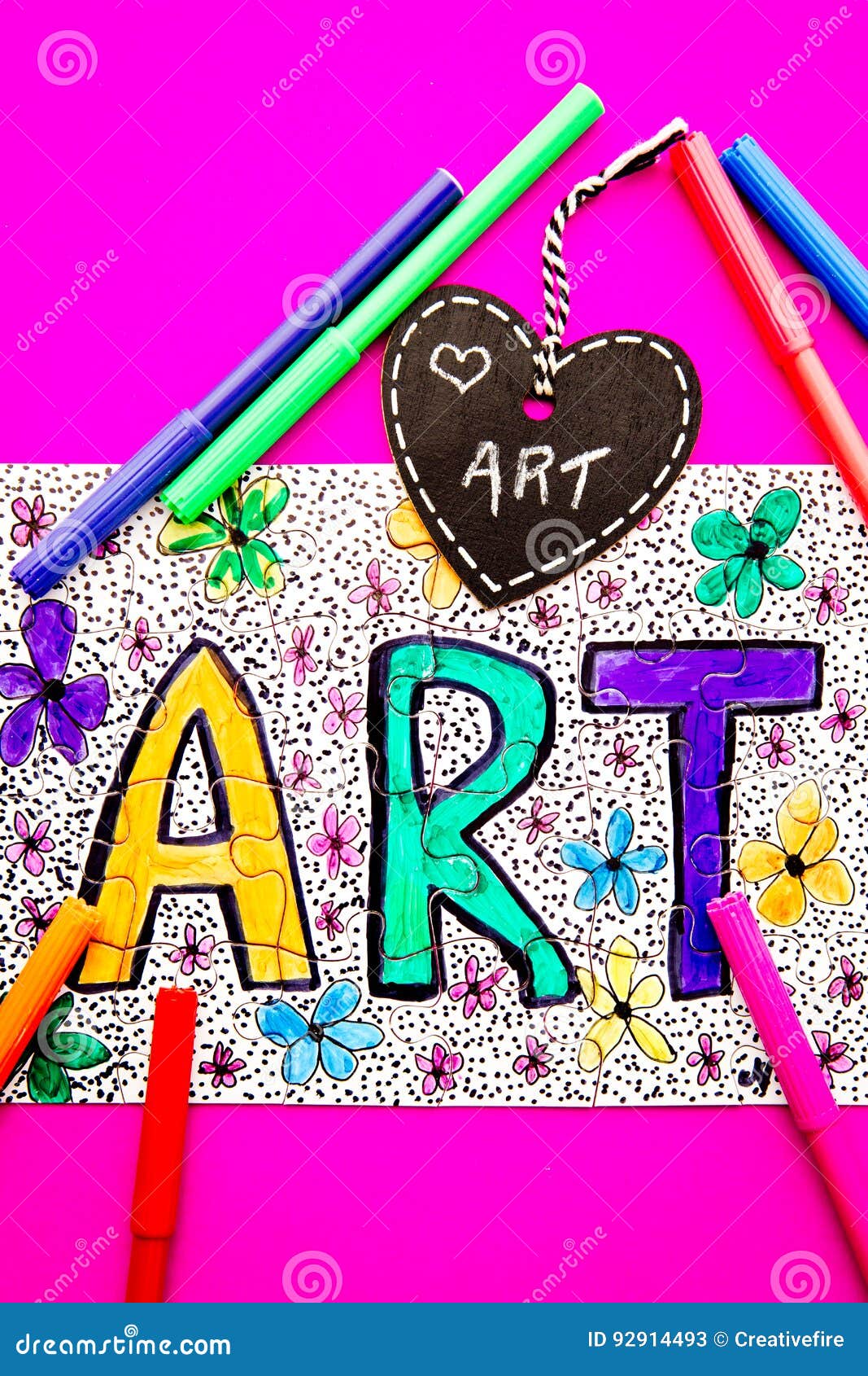 Art - Jigsaw stock image. Image of class, drawing, craft - 92914493