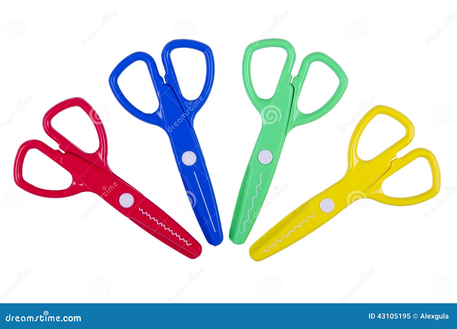 Art Kit for Children with Colored Plastic Scissors with Different Shape ...
