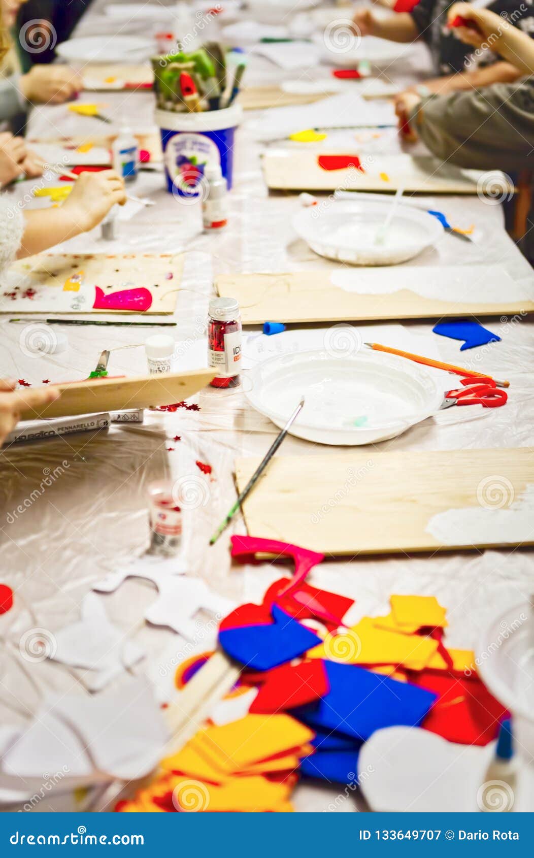Art laboratory for kids stock image. Image of education - 133649707