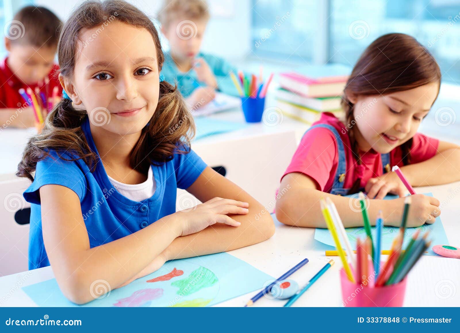 Art lesson stock photo. Image of lesson, drawing, clever - 33378848