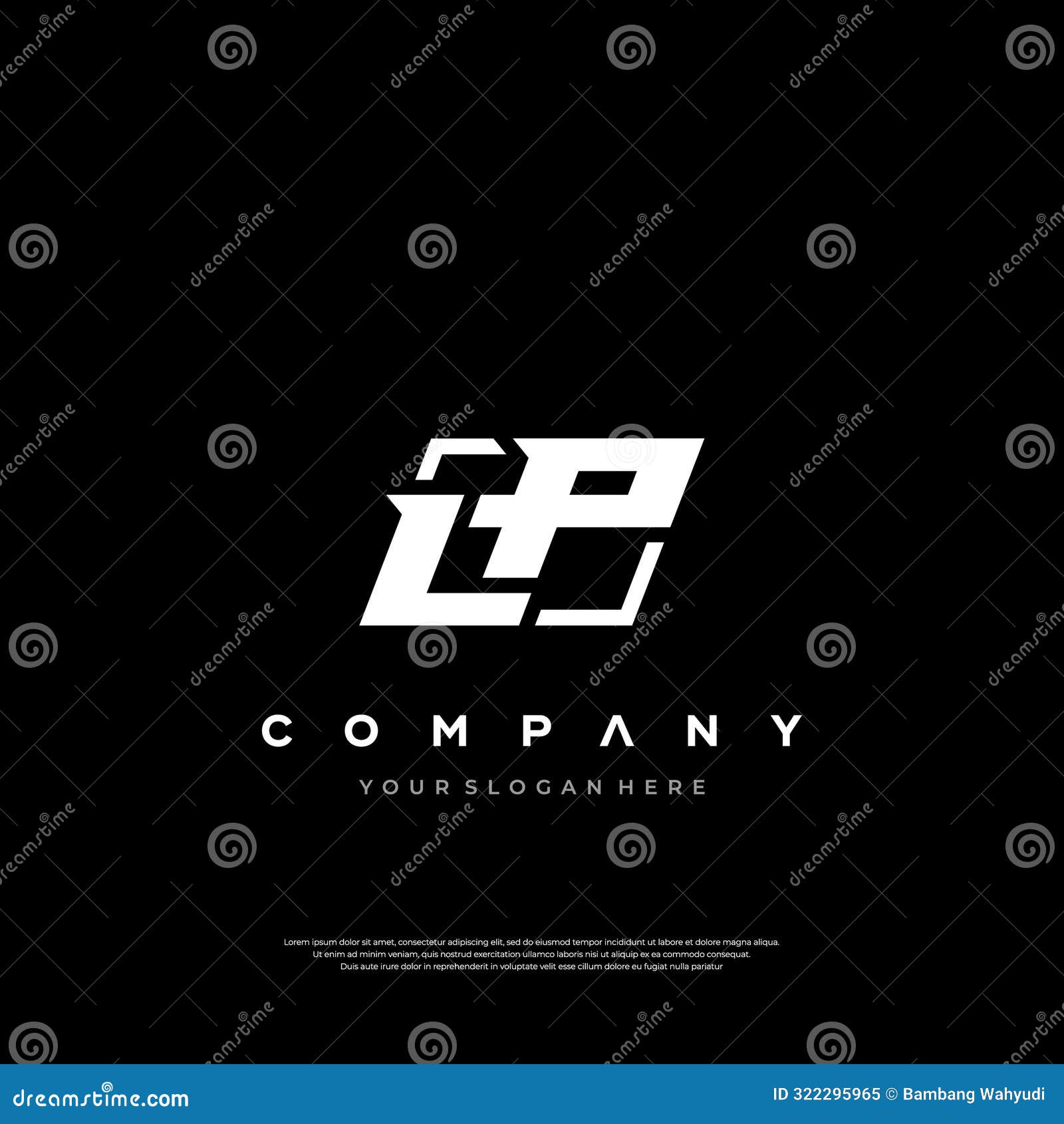 Art of Letter Lp Logo Vector Stock Vector - Illustration of luxury ...