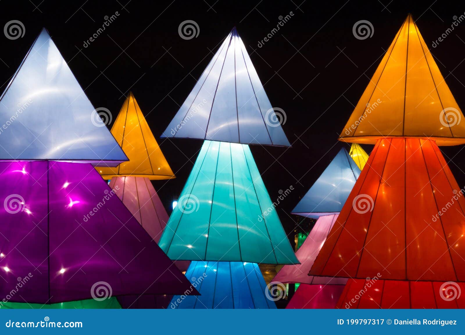 Light cones editorial photography. Image of reflection - 199797317