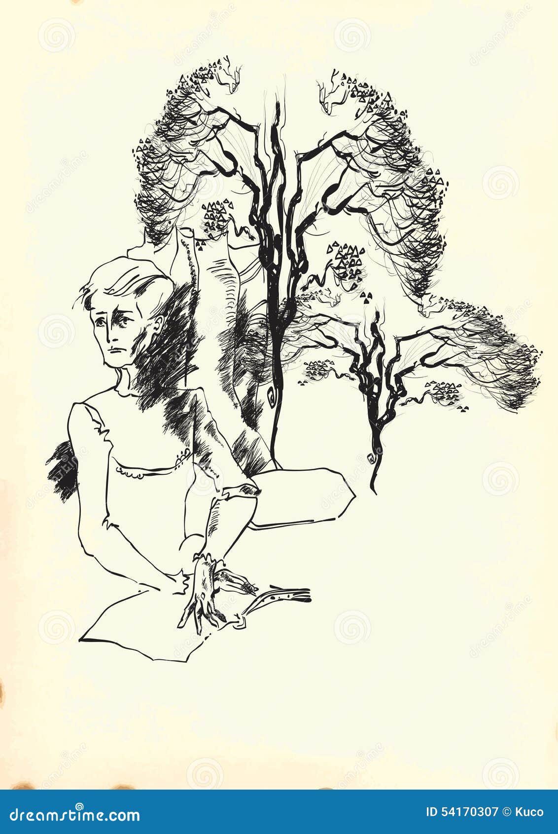 Art of Line Art - Reader stock vector. Illustration of reading - 54170307