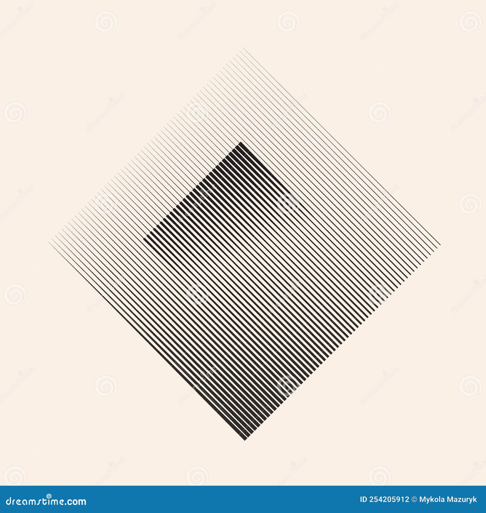 Art Lines Design Element. Striped Rhombus As Logo or Icon Stock Vector ...