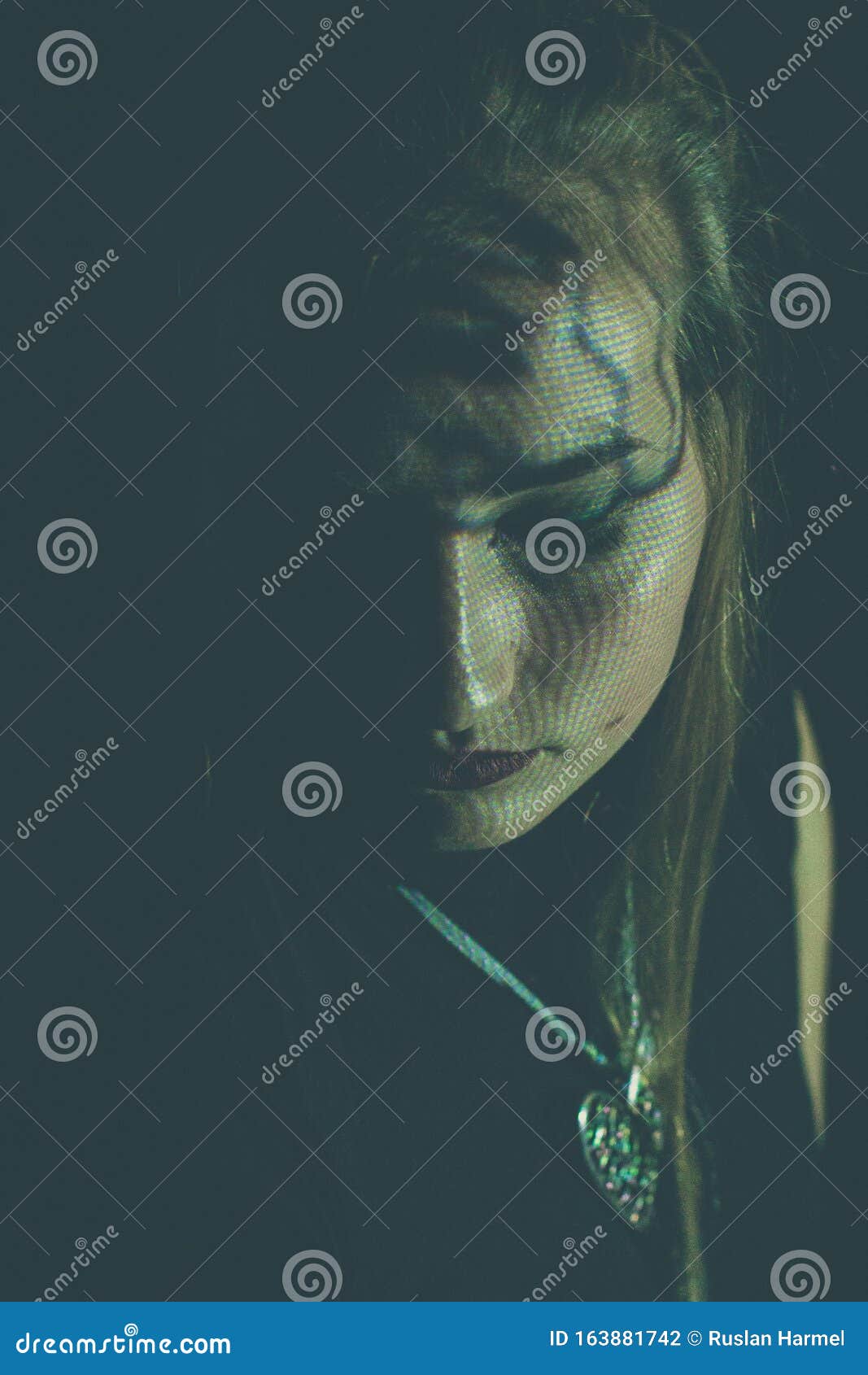 Art Low Key Photography Using Projected Light Patterns Stock Photo ...