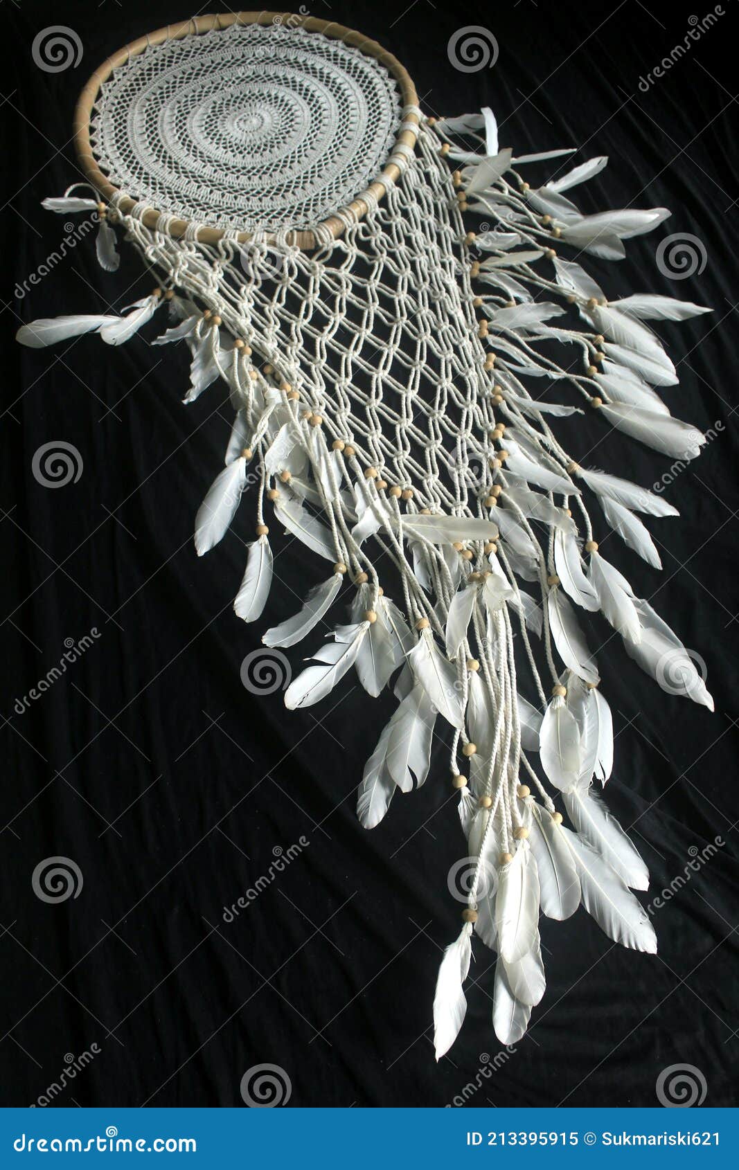 This Art Macrame Craft Made of Crocheted Rope for Interior Home Stock ...