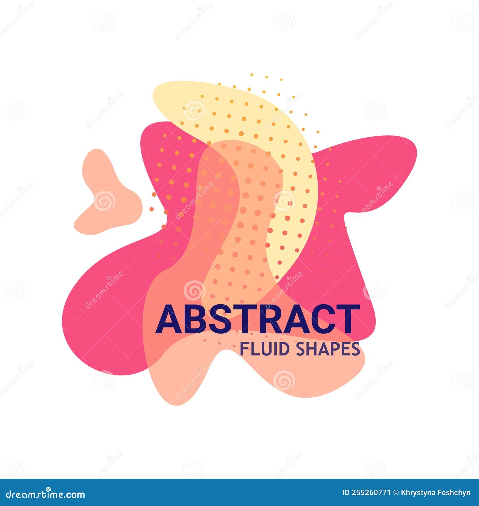 Art Modern Graphic Element. Dynamical Liquid Forms Stock Vector ...