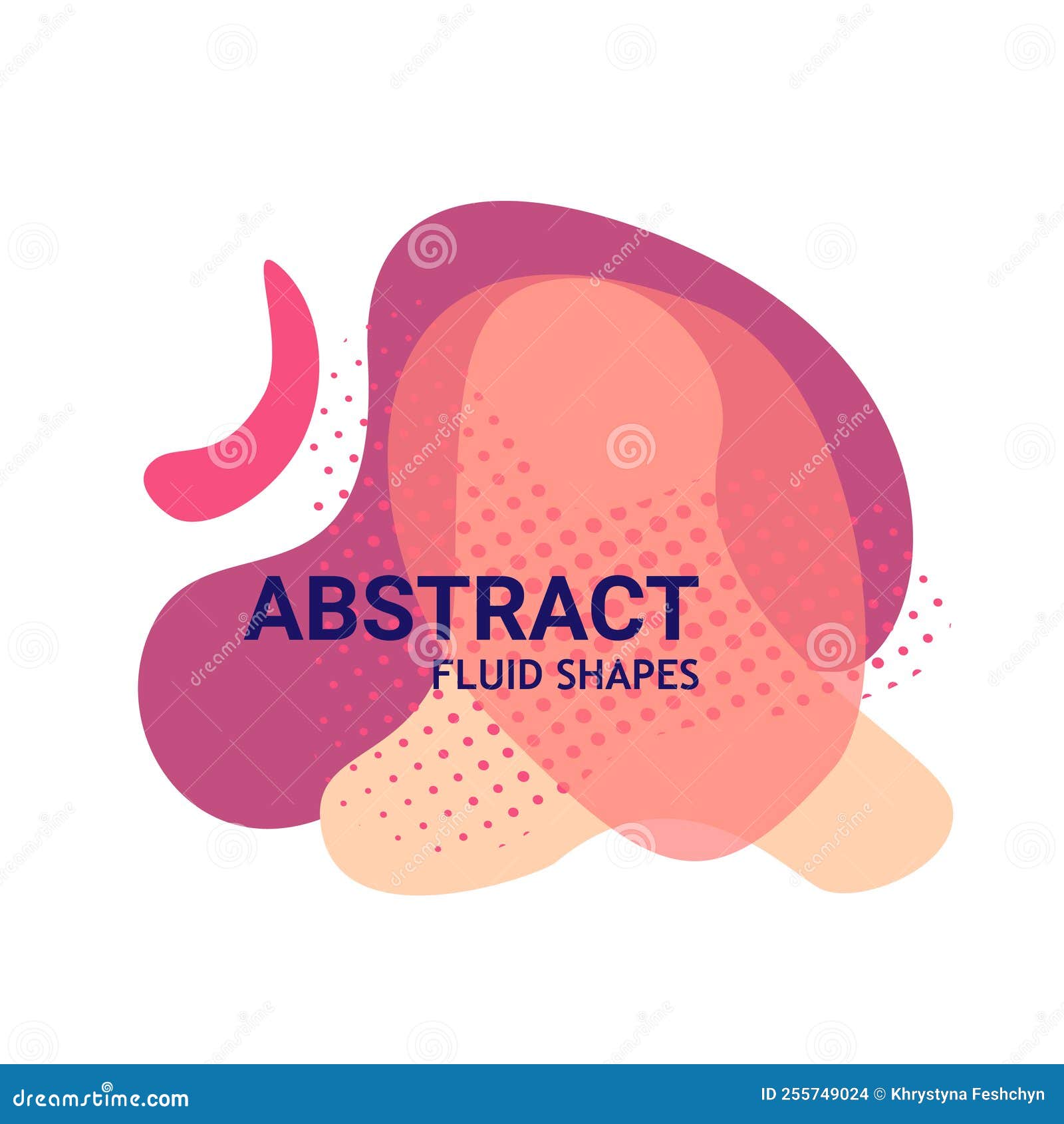 Art Modern Graphic Element. Dynamical Liquid Forms Stock Vector ...
