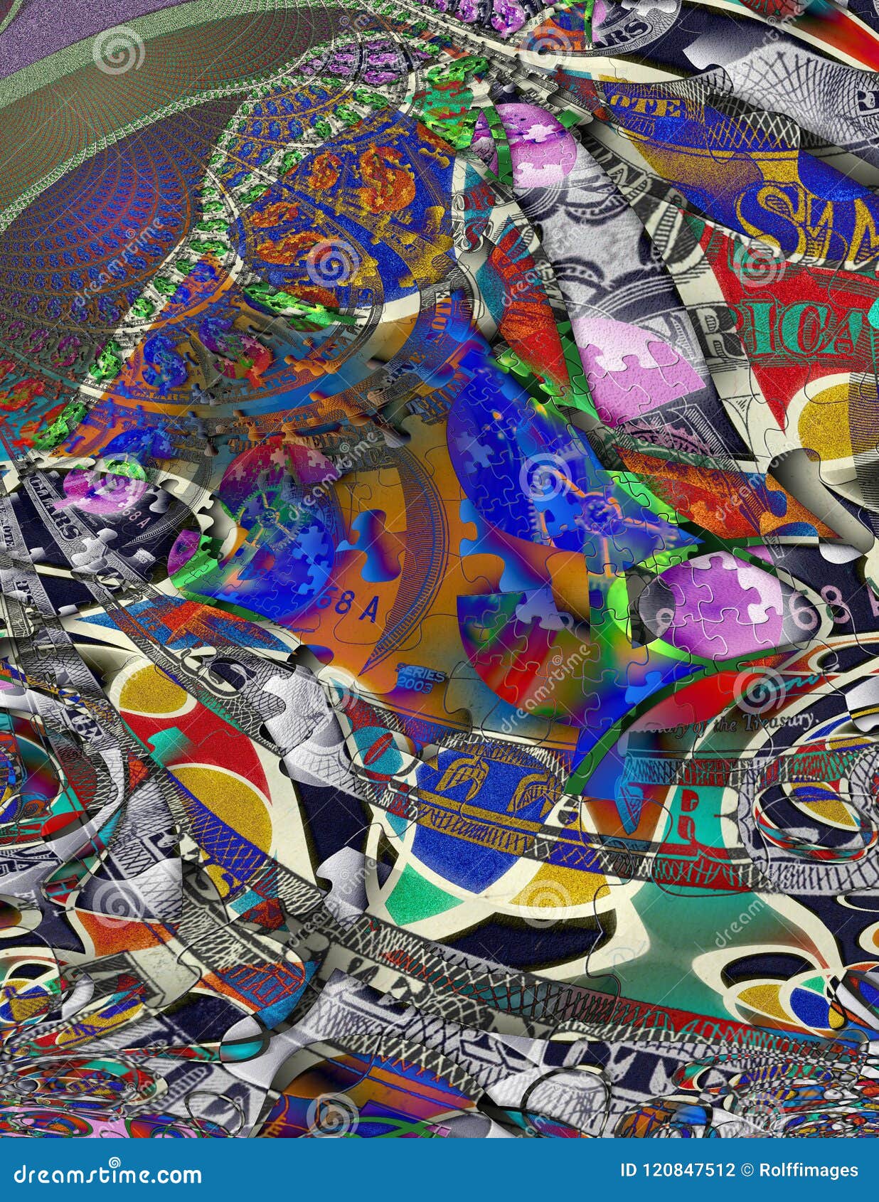 Art Money stock illustration. Illustration of artistic - 120847512