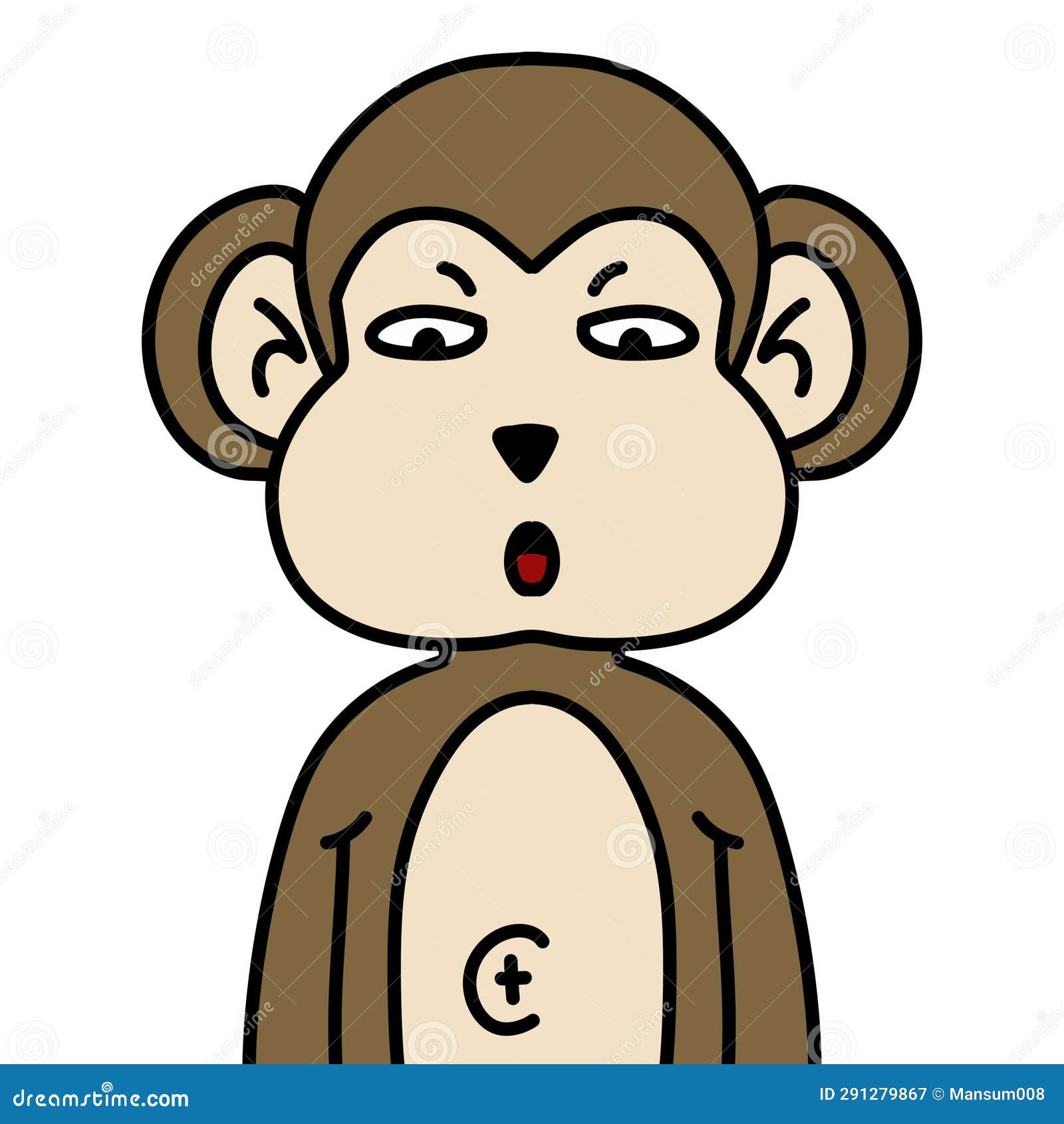 Monkey Cartoon Illustration Design Stock Illustration - Illustration of ...