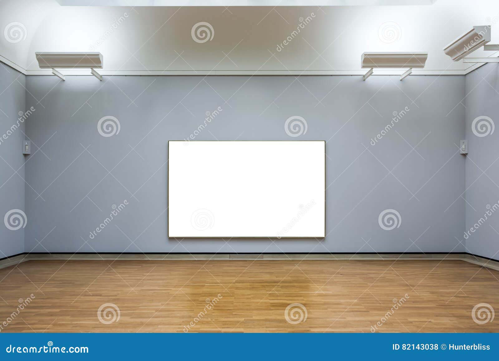 Art Museum Frame Blue Wall Ornate Minimal Design White Isolated Stock ...