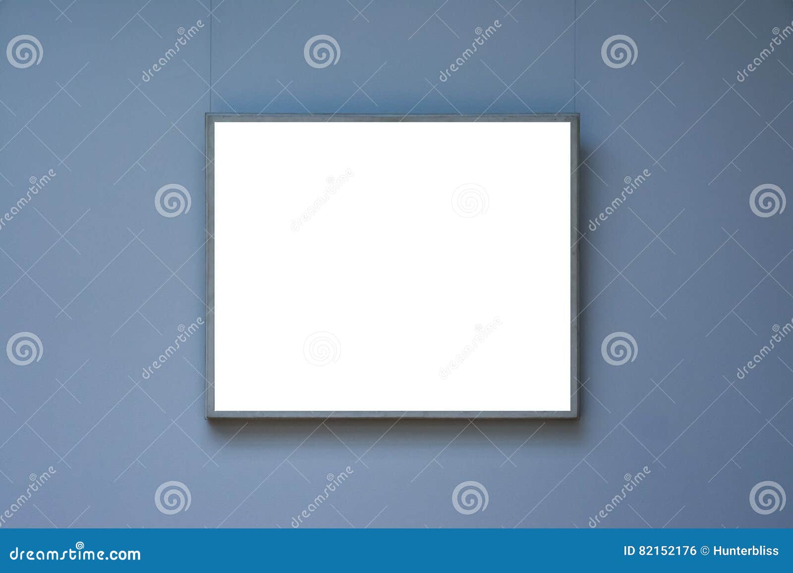 Art Museum Frame Blue Wall Ornate Minimal Design White Isolated Stock ...