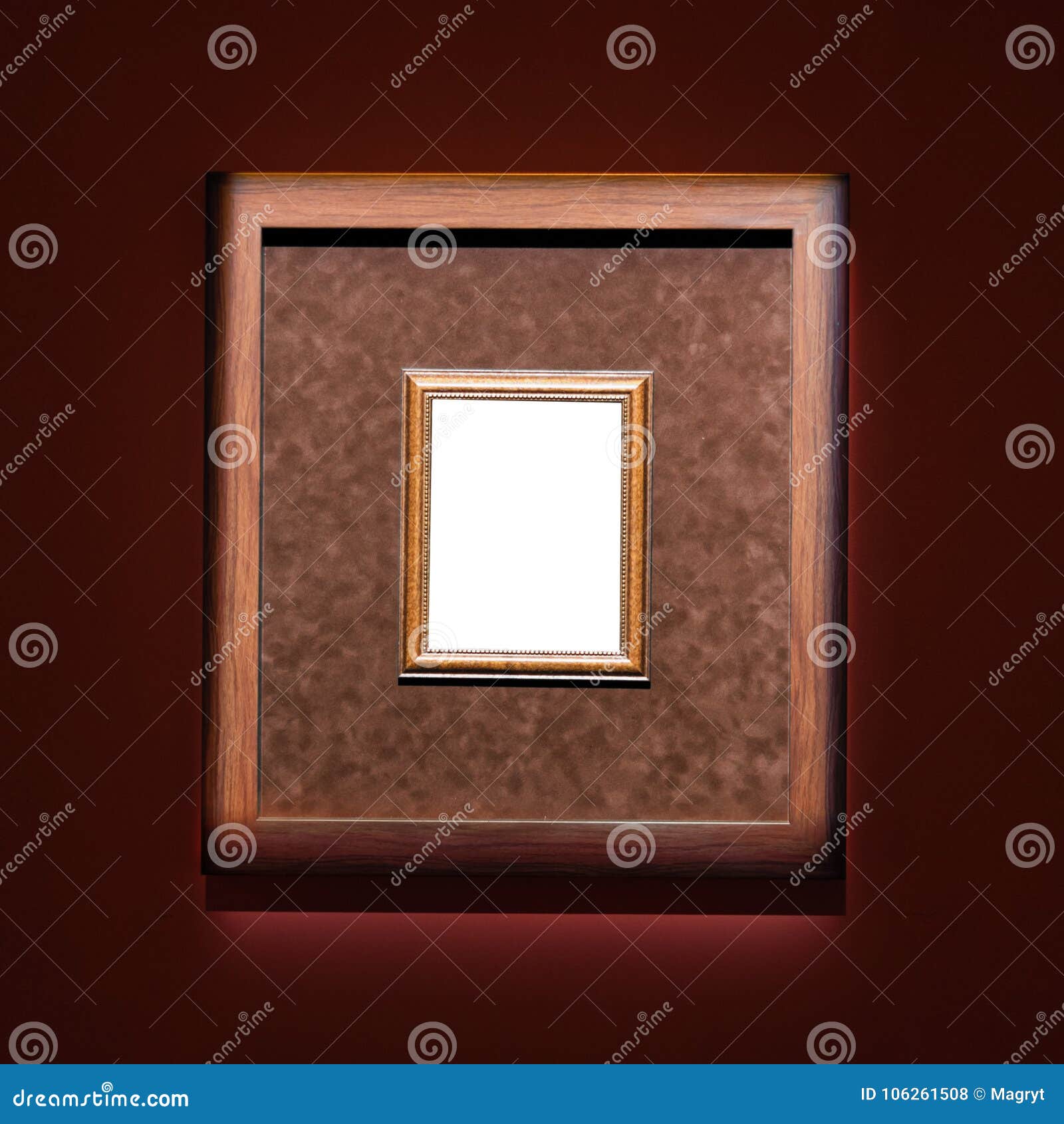 Art Museum Frame Wall Ornate Minimal Design. Stock Photo - Image of ...