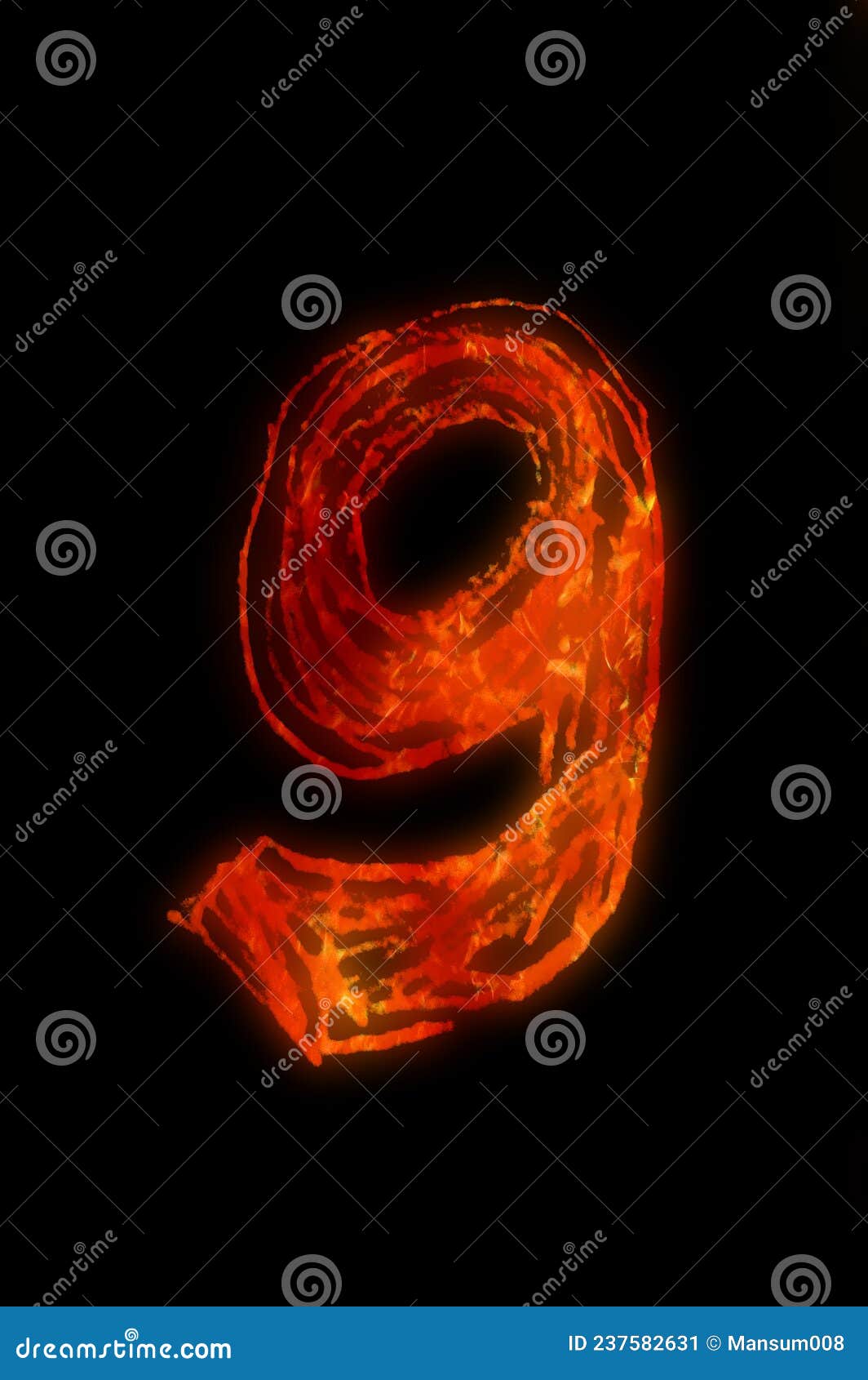 Set Of Fire. Nine Flame. Icon Illustration For Design - Vector ...