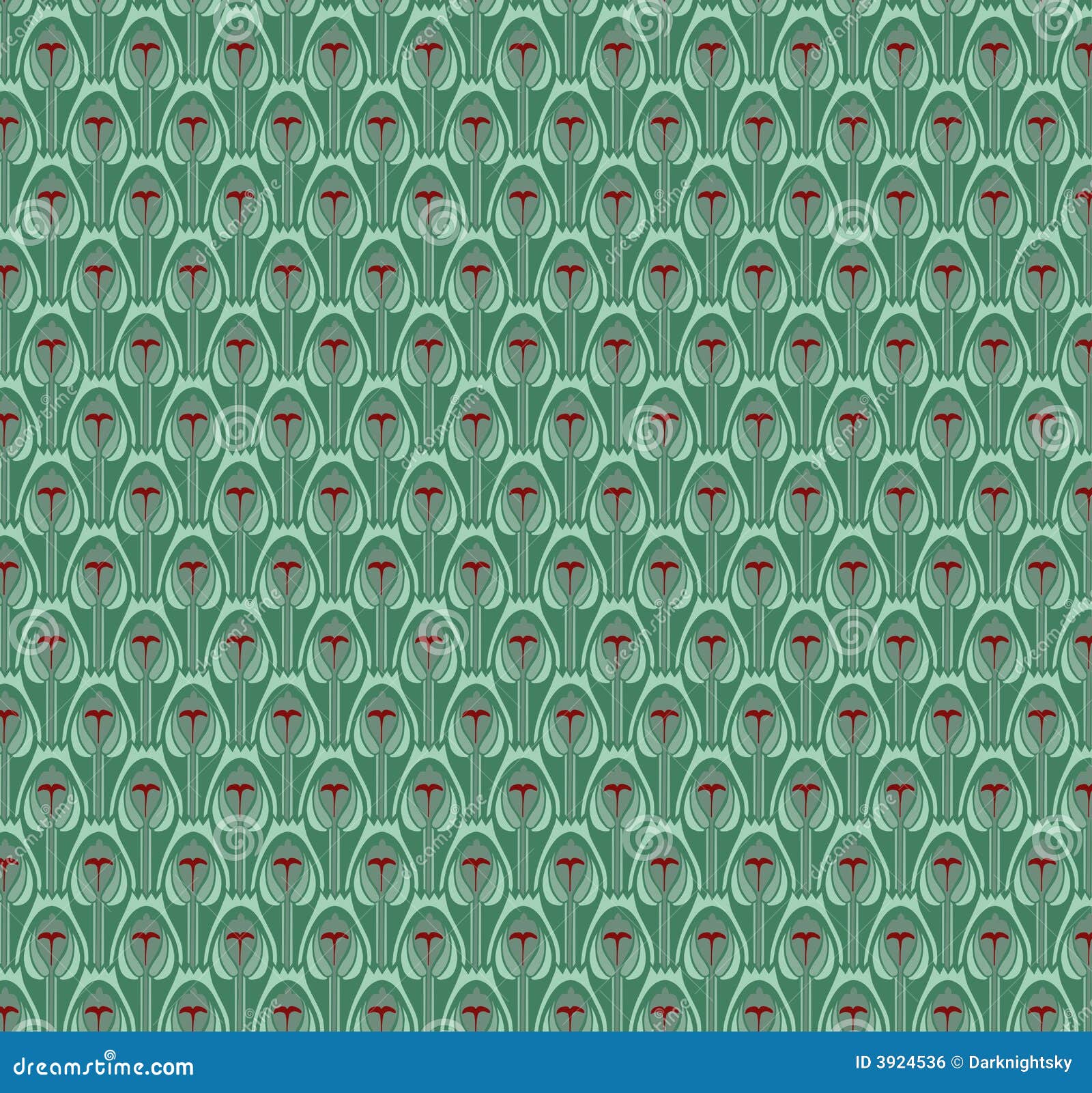 Green Jugendstil Pattern Royalty-Free Stock Photo | CartoonDealer.com ...