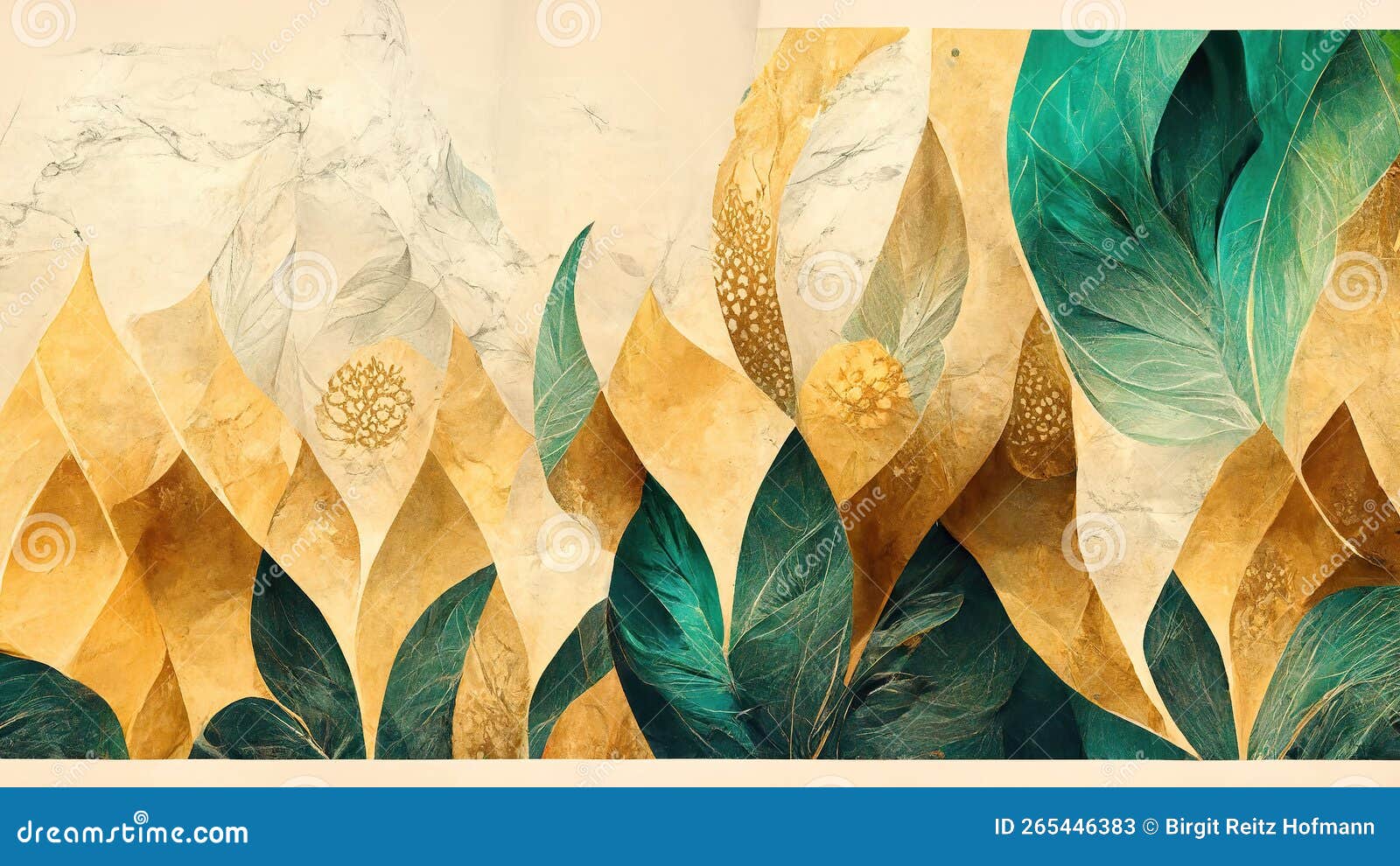 Art Nouveau Background. Generative Ai Illustration Stock Illustration ...