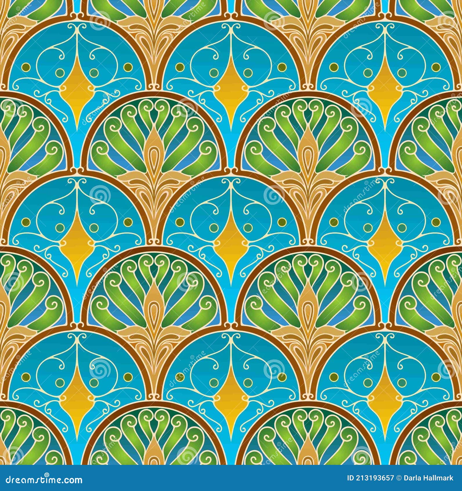 Peacock Feather Abstract Seamless Pattern Stock Illustration ...