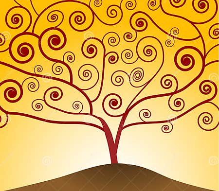 Art Nouveau Tree stock vector. Illustration of graphic - 1703965