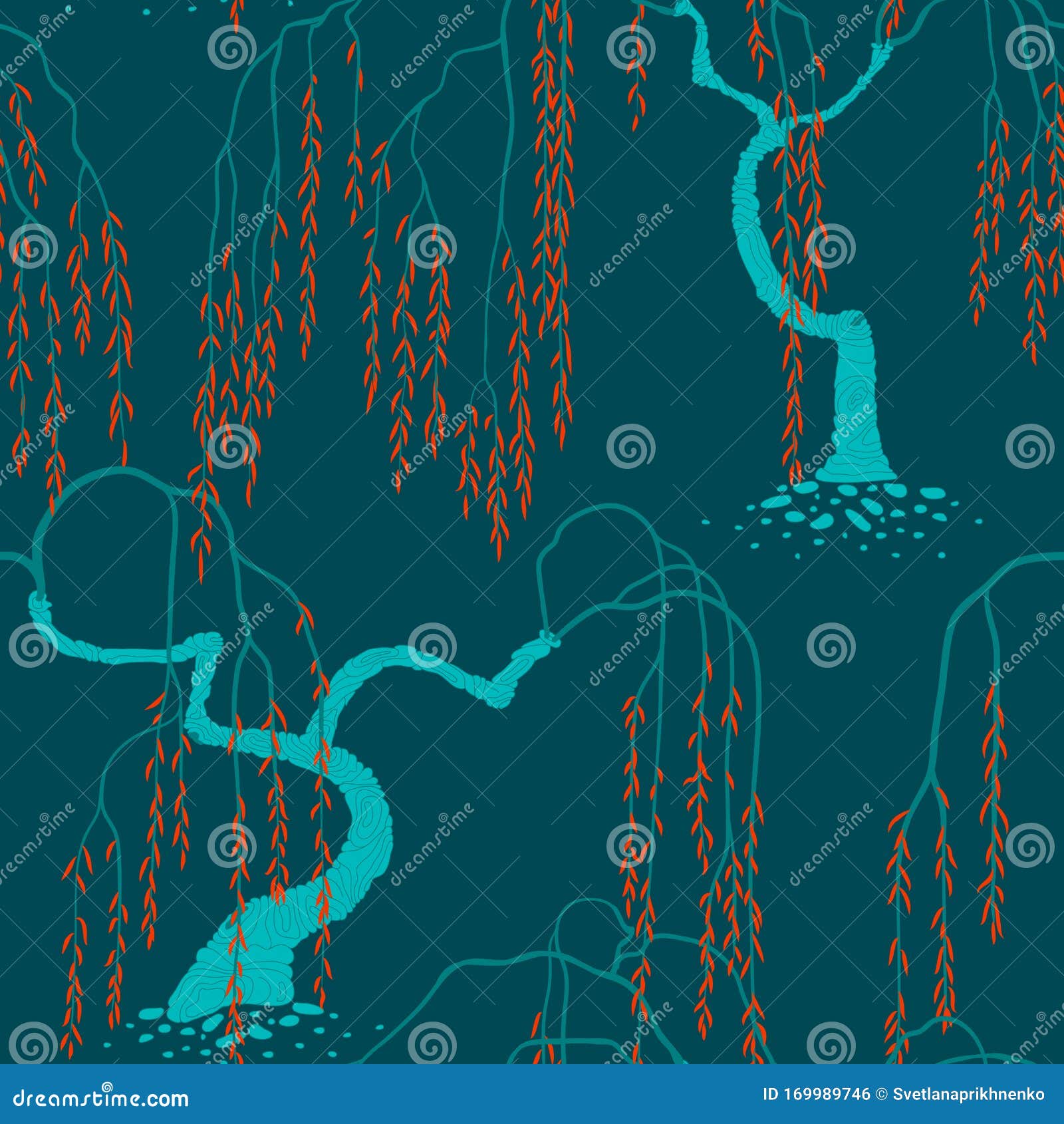 Art nouveau tree stock vector. Illustration of design - 169989746