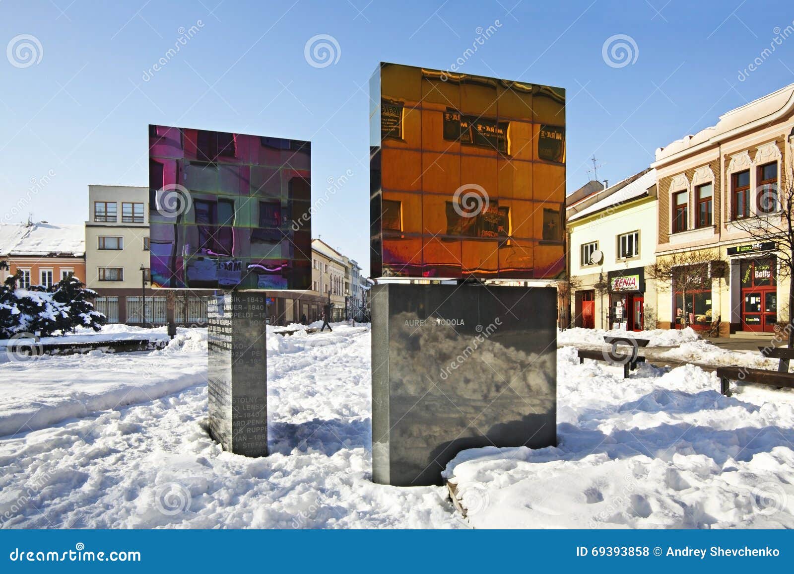 Art Object in Liptovsky Mikulas. Slovakia Editorial Stock Photo - Image ...
