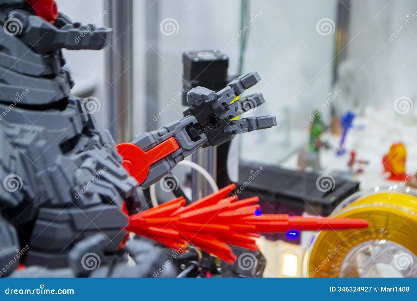 3D Printed Robot Clamp, Arm, Holder. Plastic Manipulator, Robotic Hand ...