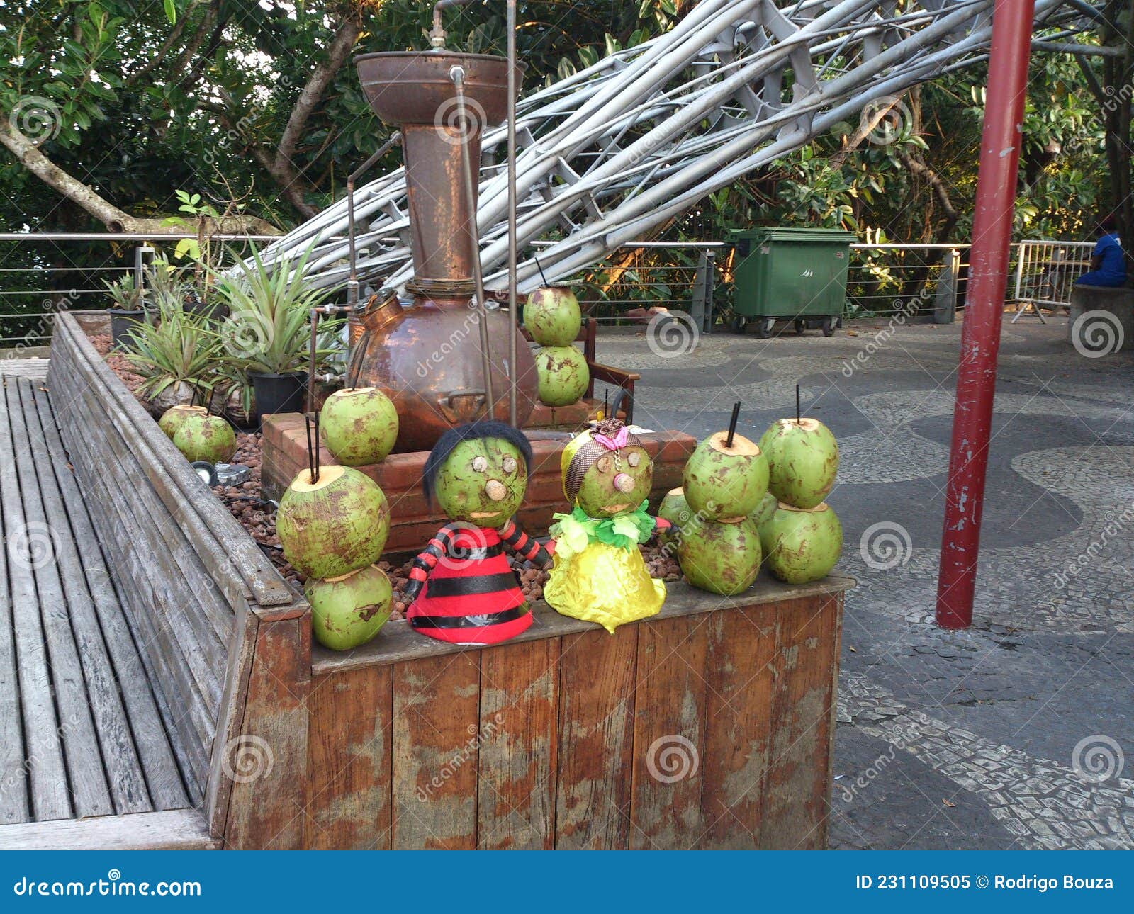 Art Objects Made with Coconuts. Human Figures Stock Image - Image of ...