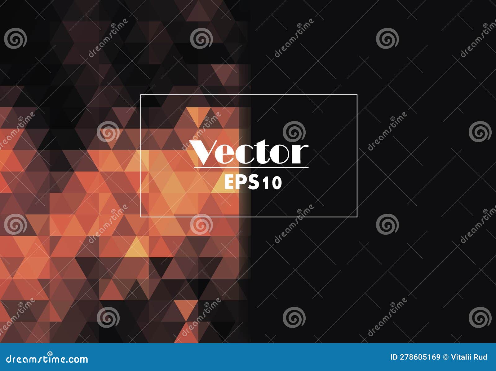 Art Orange Black Triangles Abstract Image Digital Vector Background ...