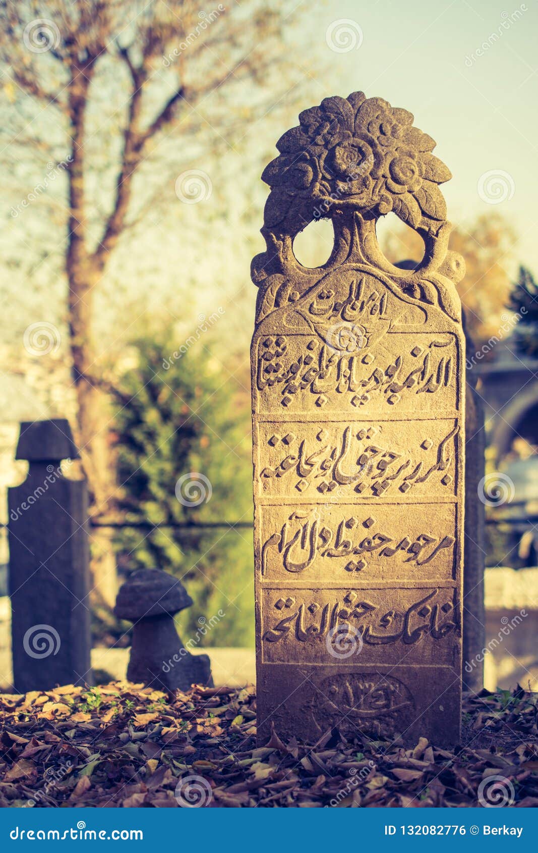 Art on Ottoman Tomb Marble in Cemetery Editorial Photo - Image of ...