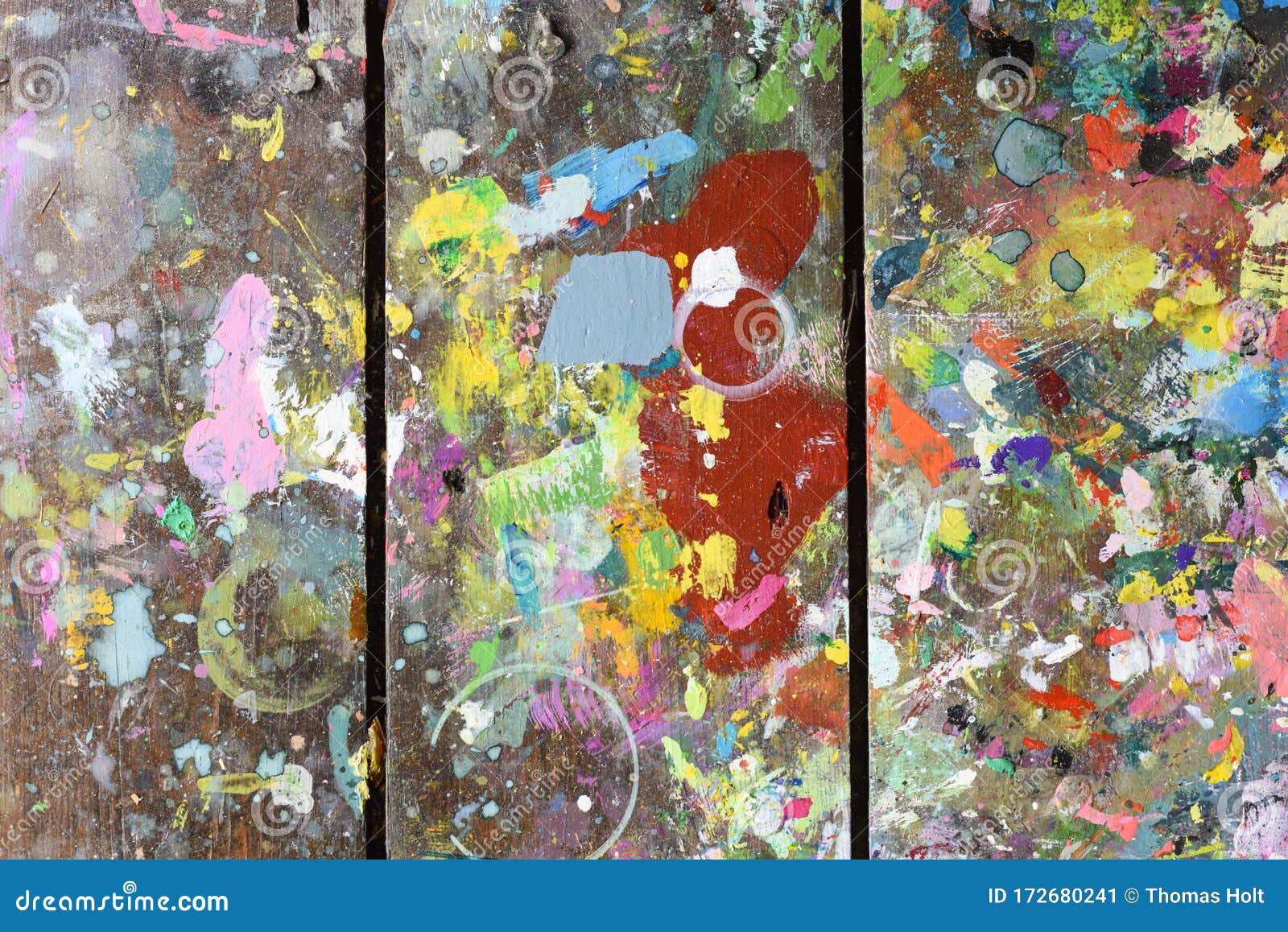 Art Paint Background of Bright Multi Coloured and Textured Painted ...