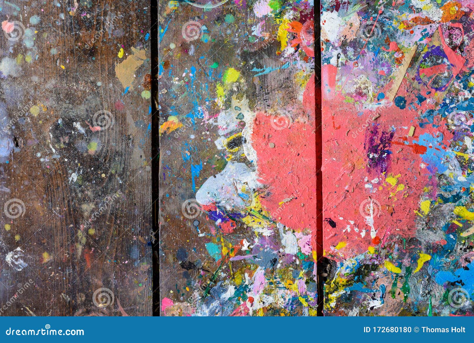 Art Paint Background of Bright Multi Coloured and Textured Painted ...