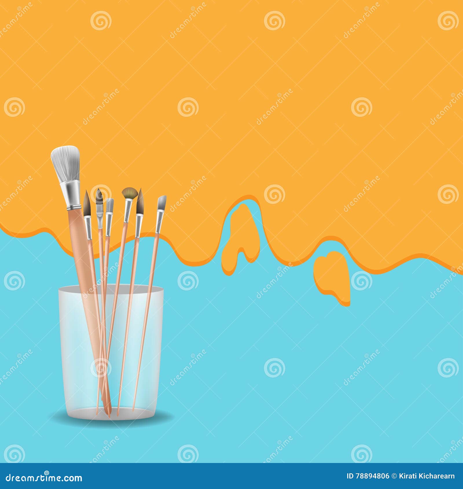 Art Painting Brush Design Background Vector Stock Illustration ...