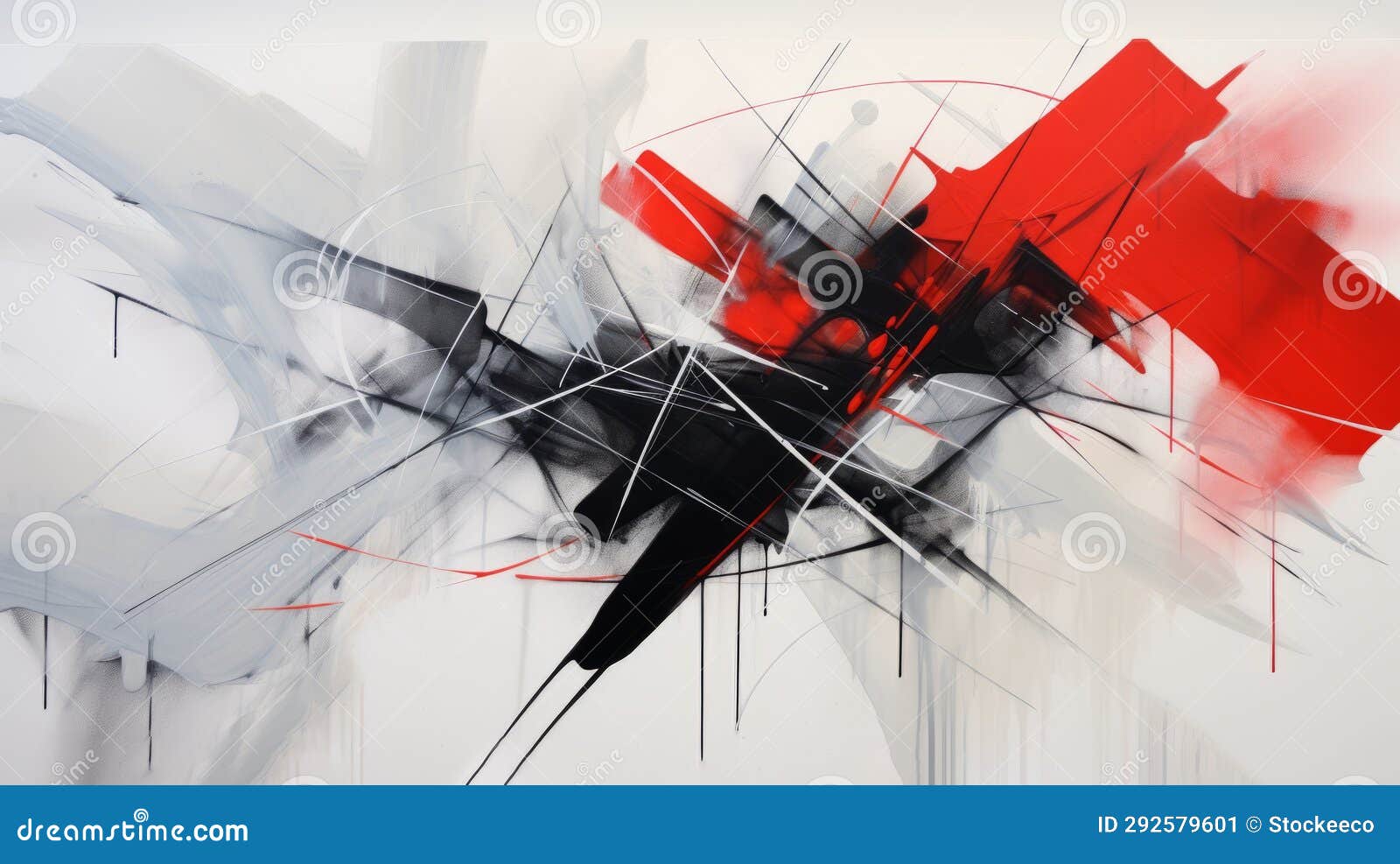 Abstract Performance Art: Black And White Painting Of People Reaching ...