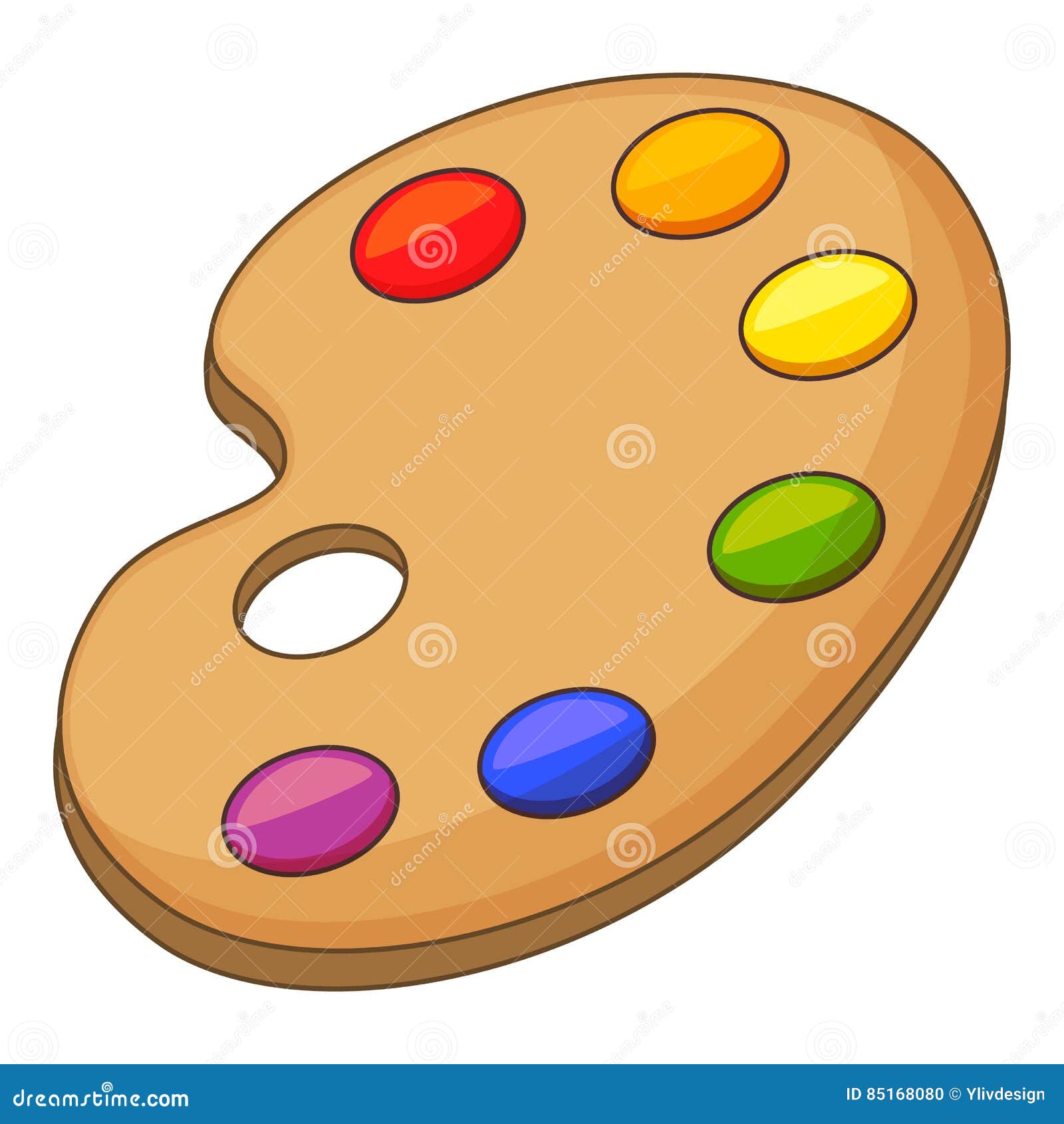 Art Palette Icon, Cartoon Style Stock Vector - Illustration of painter ...