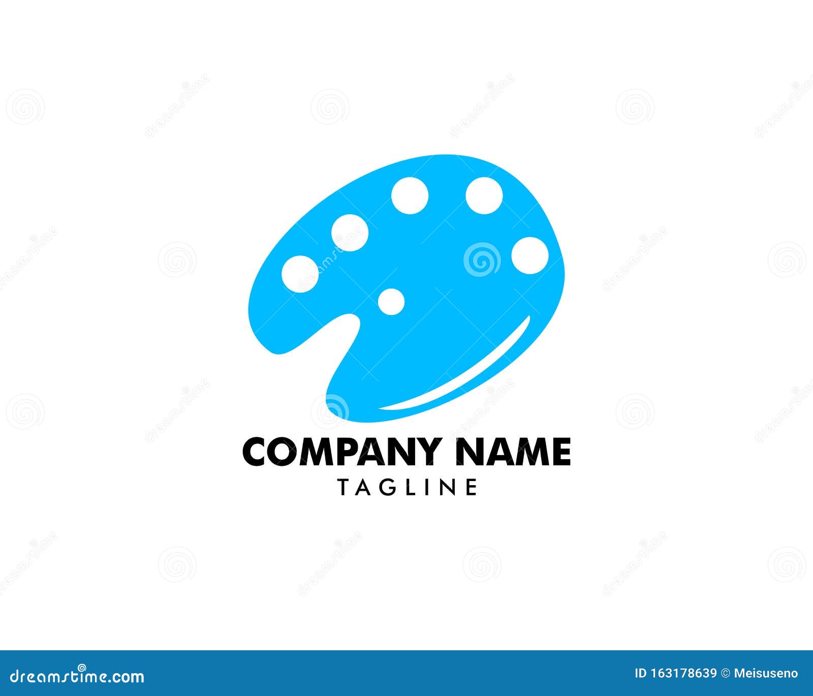 Art Palette with Paints Logo Icon Template Design Vector Illustration ...