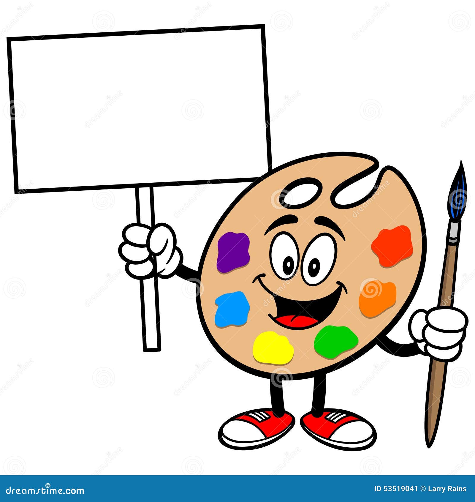 Art Palette with Sign stock vector. Illustration of computer - 53519041