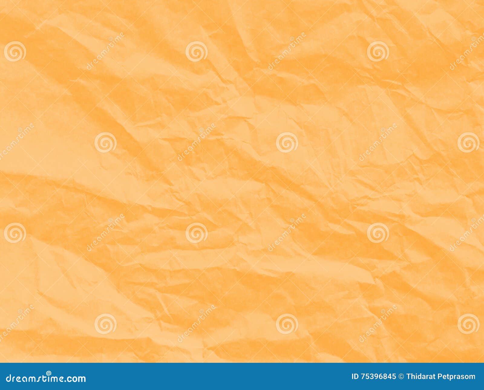 Art Paper Texture. Unique Crumpled Soft Orange Color of Paper Sheet for ...
