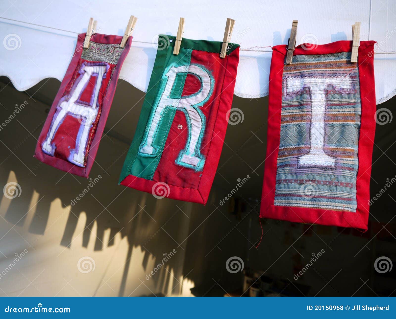 ART Patchwork Cloth Letters Stock Photo - Image of cloth, string: 20150968