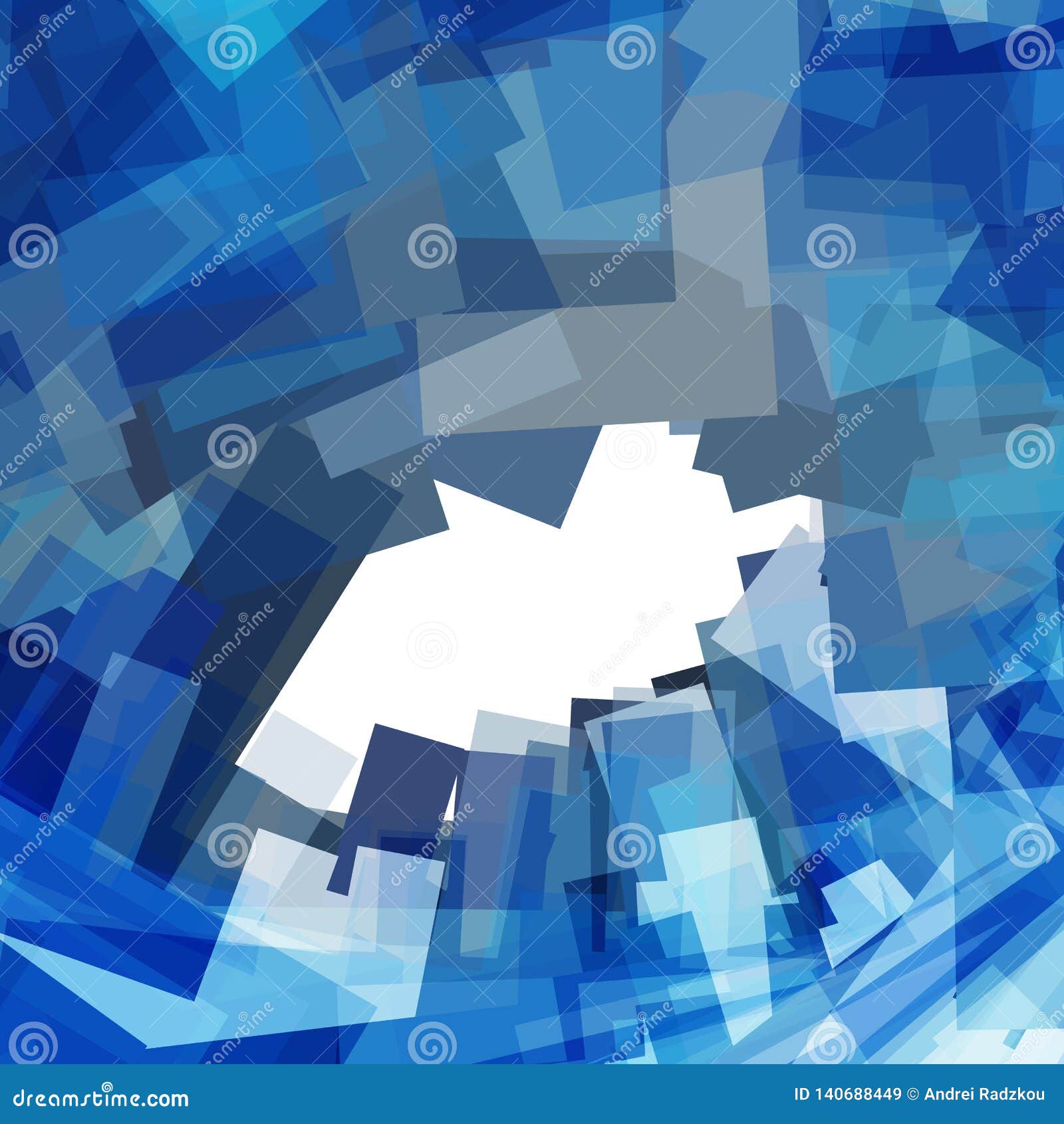 Art Pattern with Blue Abstraction. Creative Urban Design Stock Vector ...