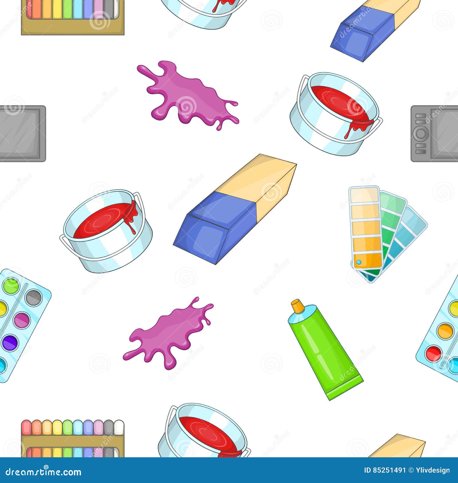 Art pattern, cartoon style stock vector. Illustration of print - 85251491