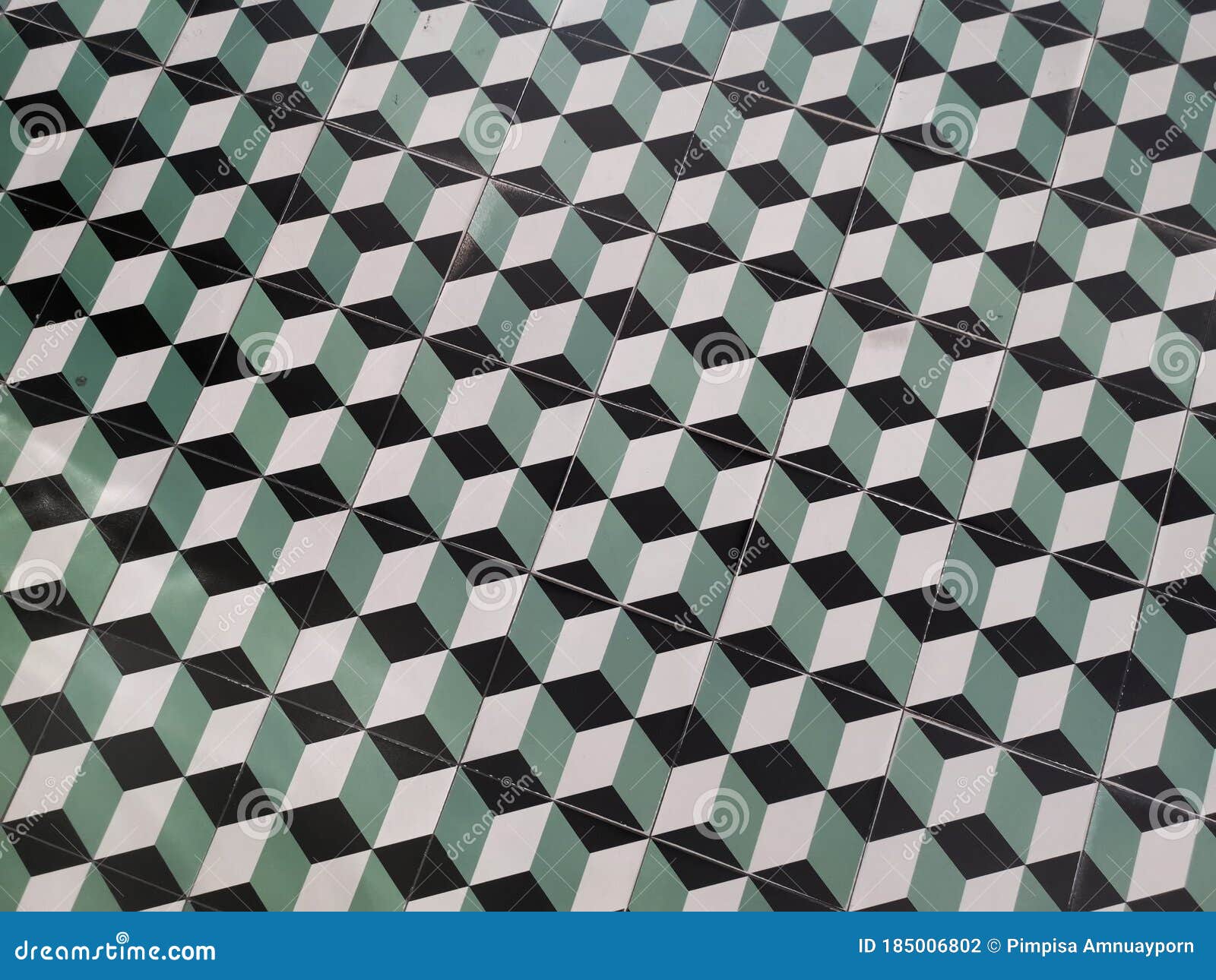 Art Pattern Tiles Floor, Top View Stock Photo - Image of horizontal ...