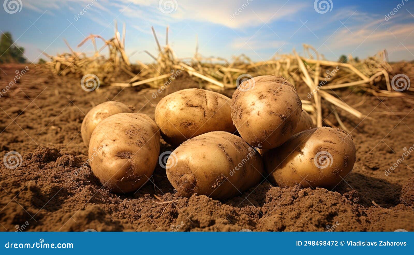 Art Photo of Potatoes with Visible Earth Marks Stock Illustration ...