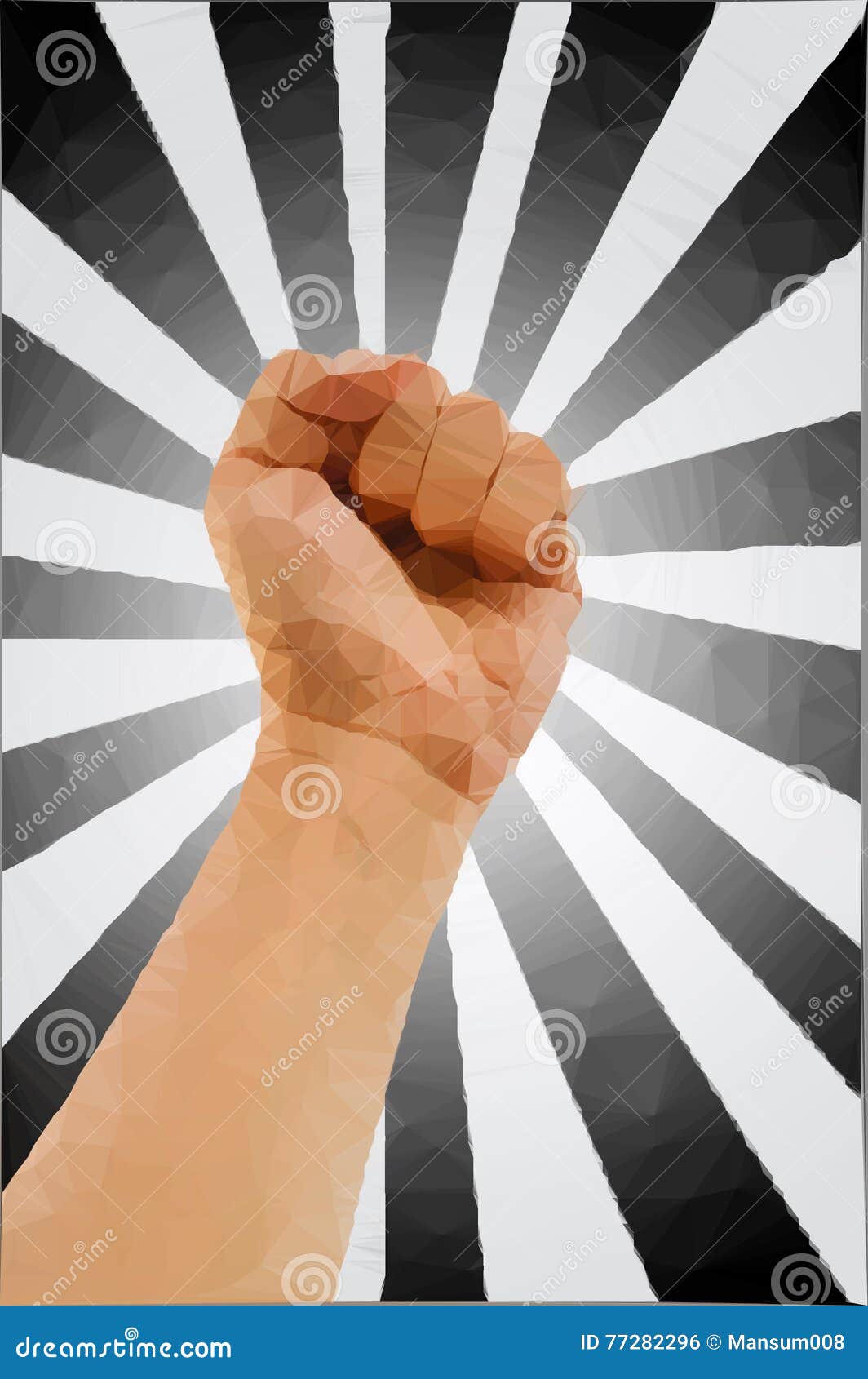 Art polygon man hand stock illustration. Illustration of fingers - 77282296