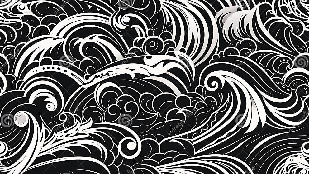 Art of Polynesian Background Stock Illustration - Illustration of black ...