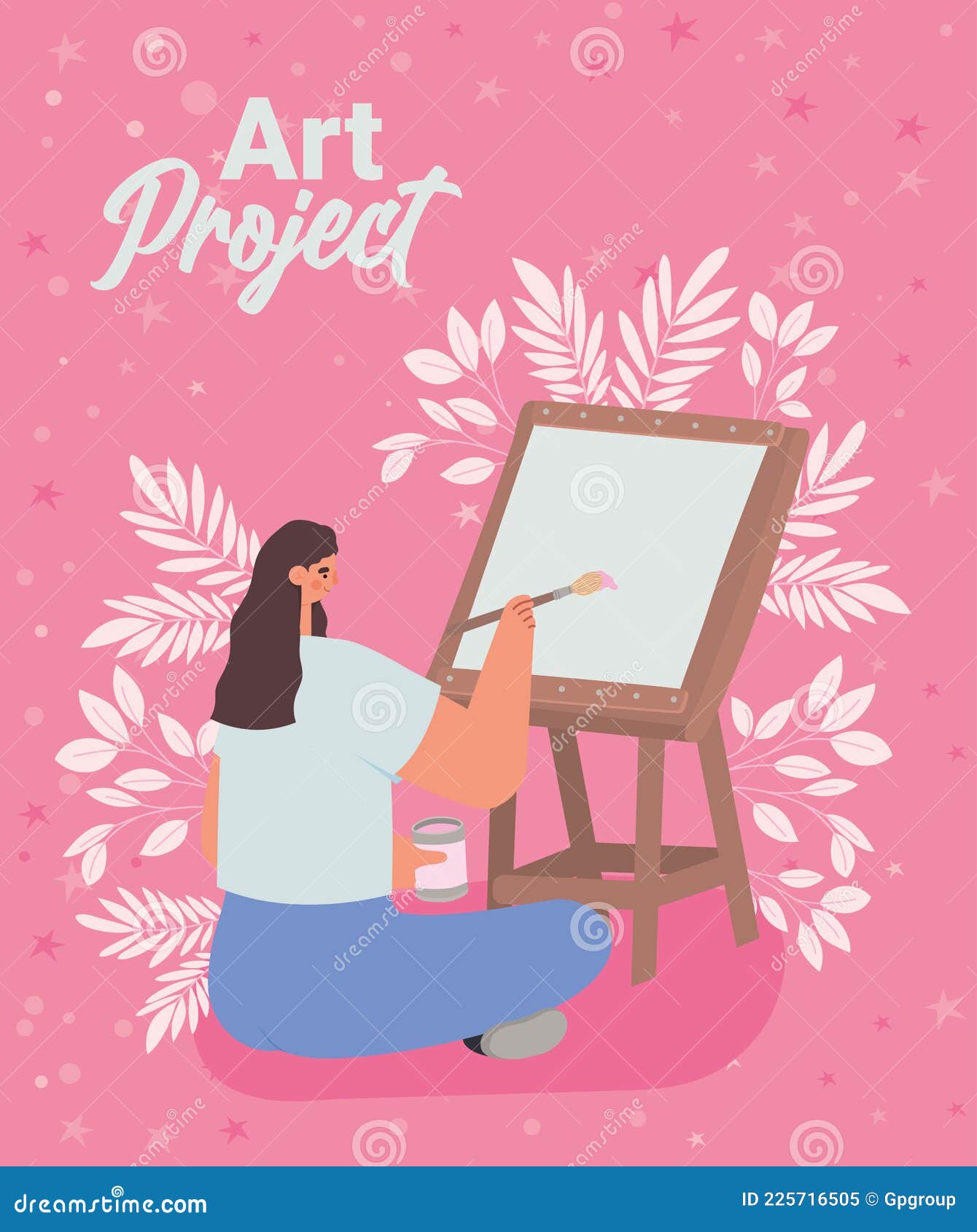 Art project design stock vector. Illustration of brush - 225716505