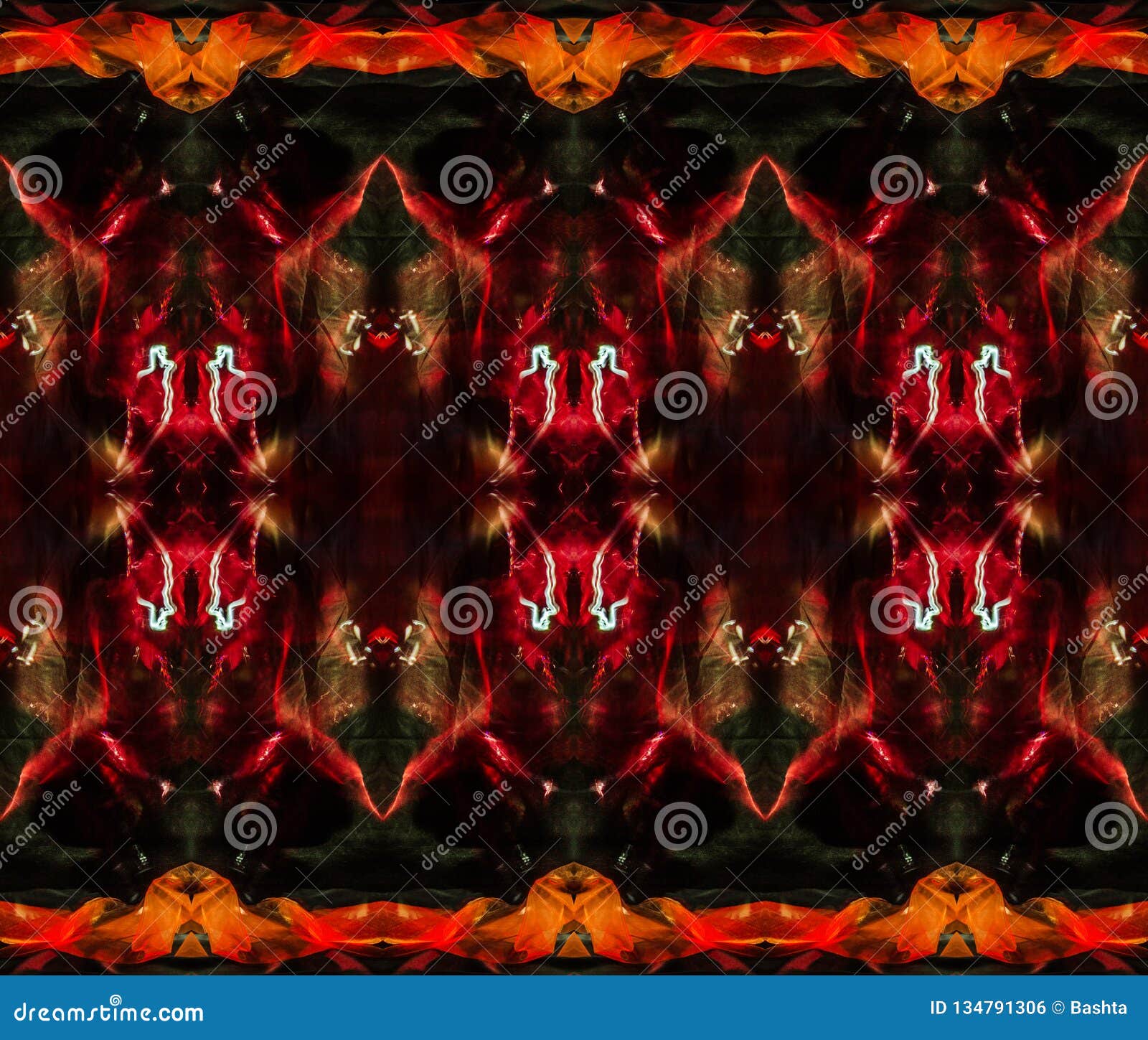 Art Psychedelic Pattern. Abstract Symmetric Colorful Background. Stock ...