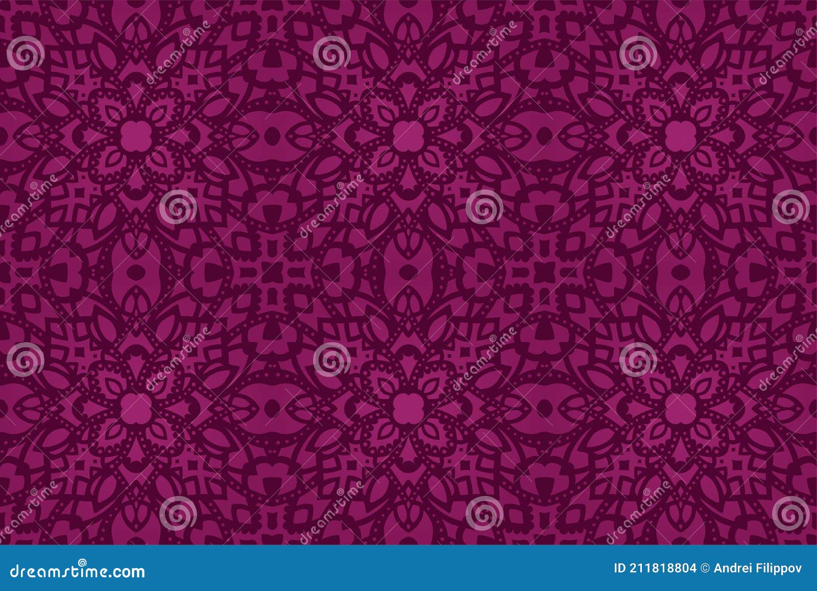 Art with Purple Eastern Tile Seamless Pattern Stock Vector ...