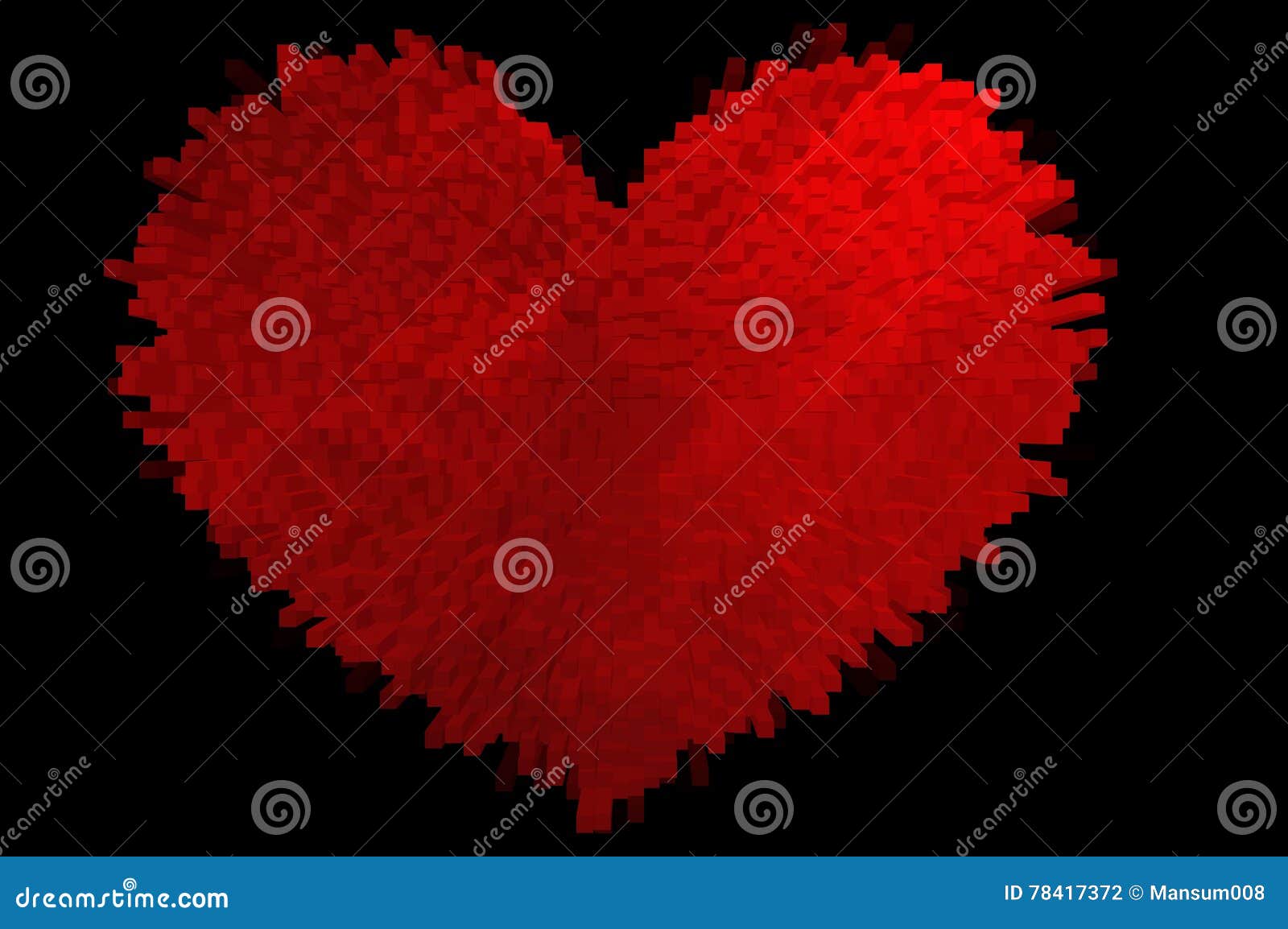 Red Heart.Block Plastic Toys.Constructor. Symbol Of Love. Vector ...